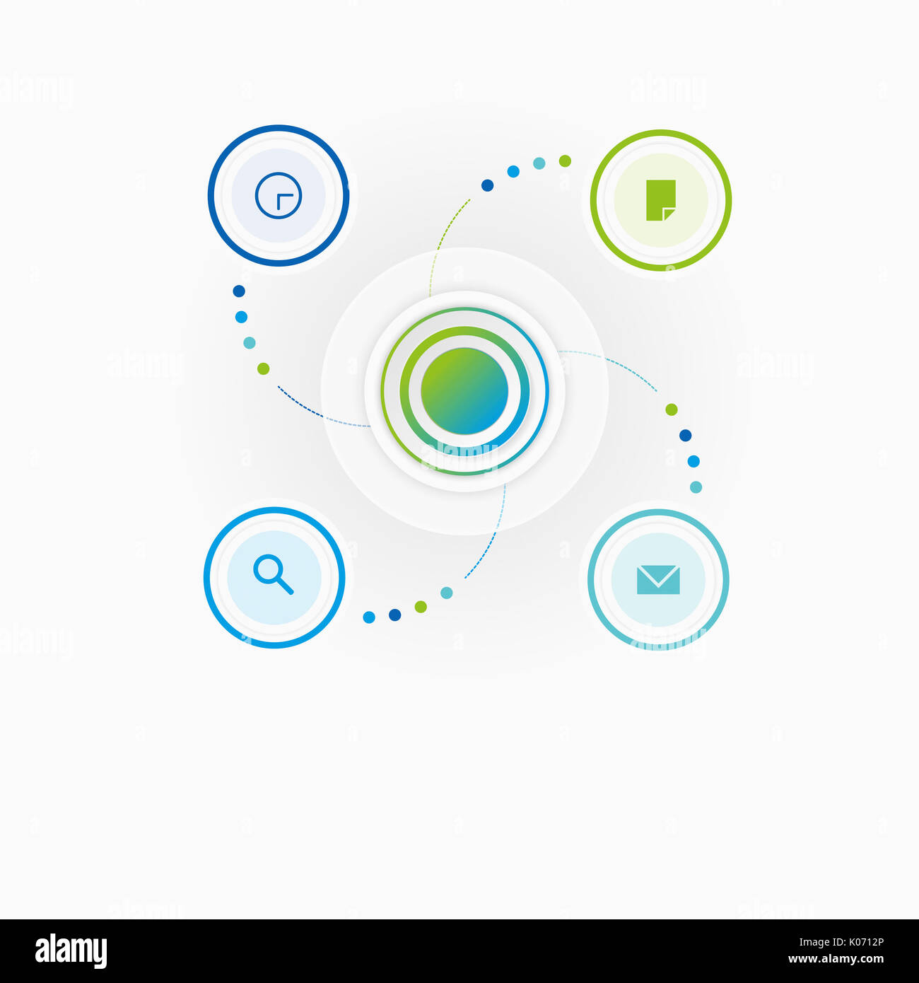 Infographic circles with connected elements Stock Photo - Alamy