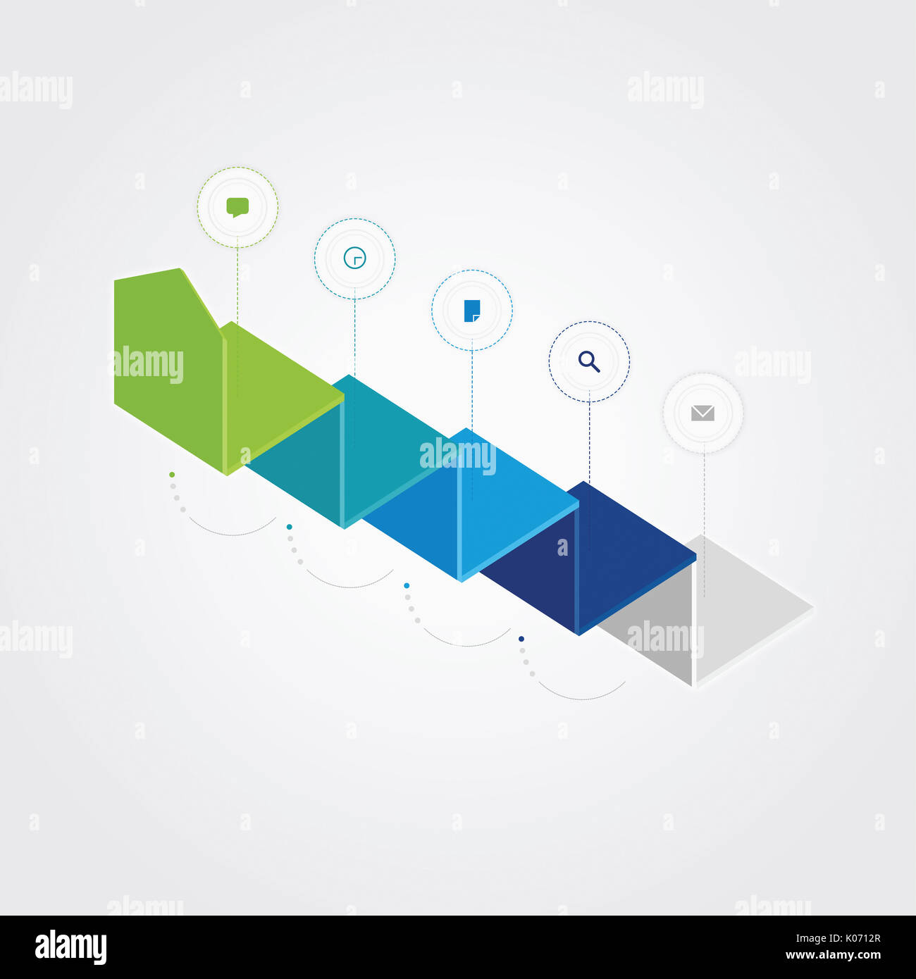 Infographic diagrams of folded stages Stock Photo - Alamy