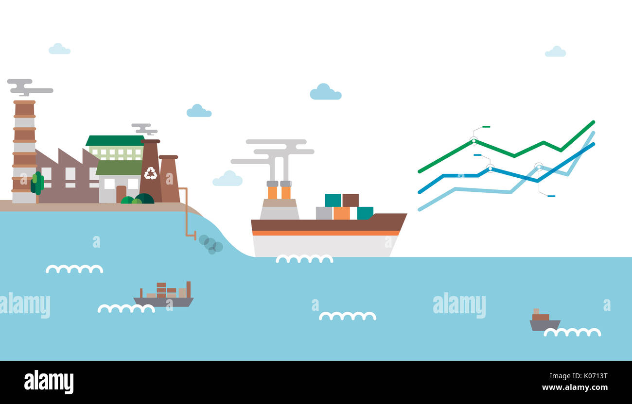 Infographic illustration related to environmental pollution Stock Photo ...