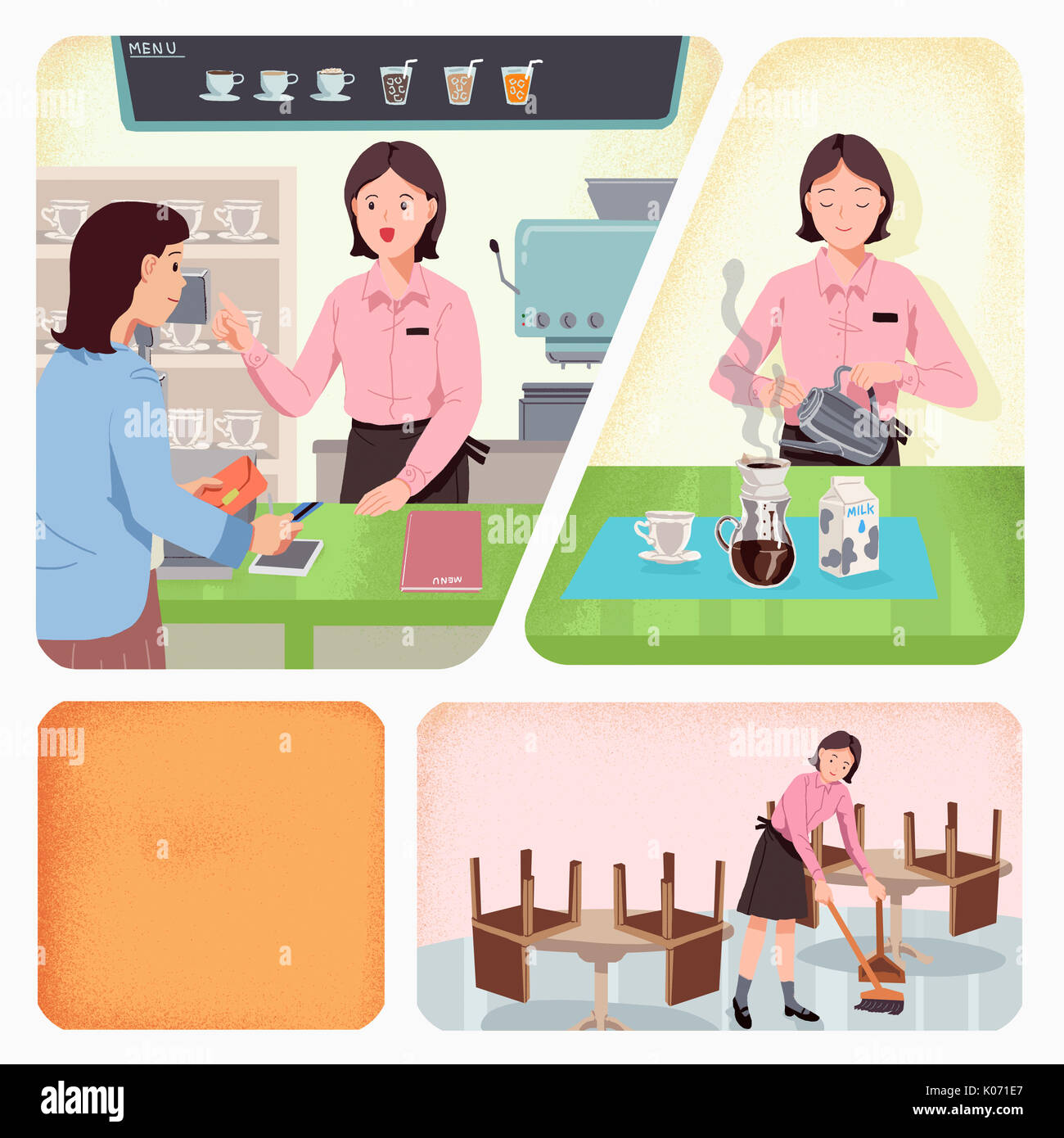 Part time worker Cut Out Stock Images & Pictures - Alamy