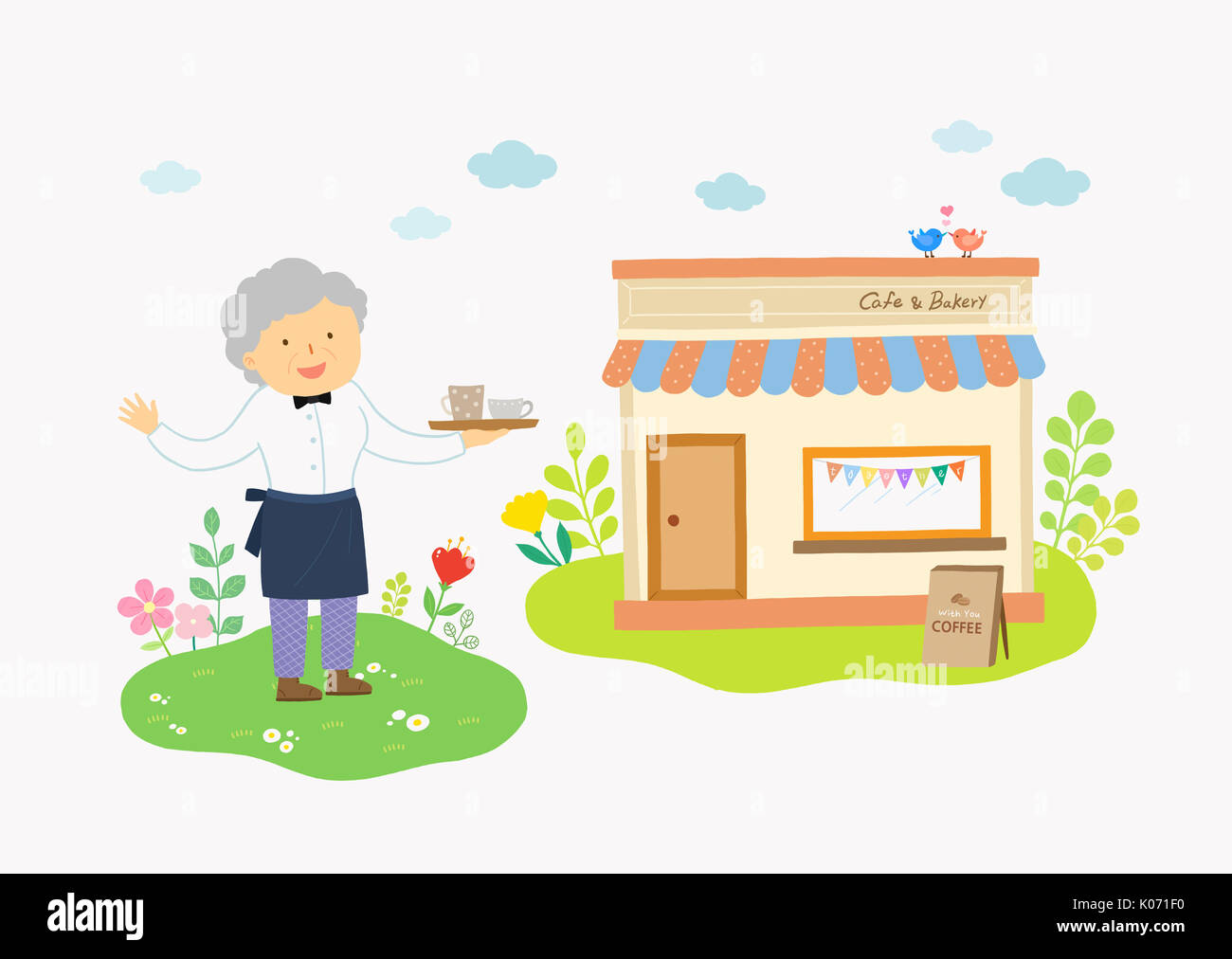 One person barista Cut Out Stock Images & Pictures - Alamy