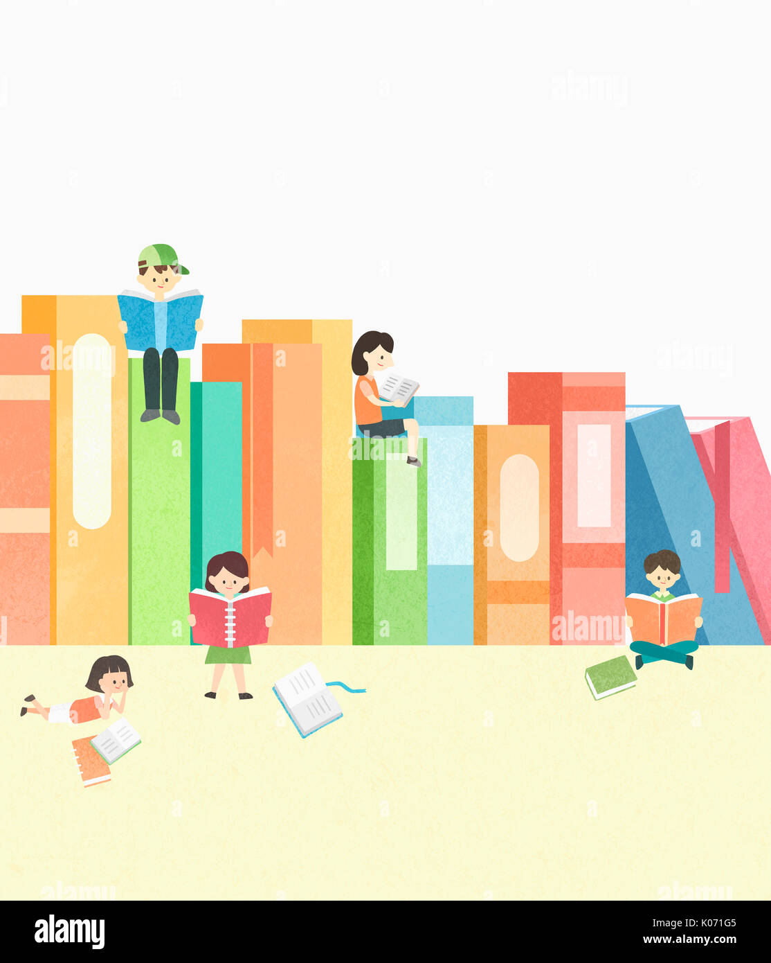 People concentrating on reading books Stock Photo - Alamy