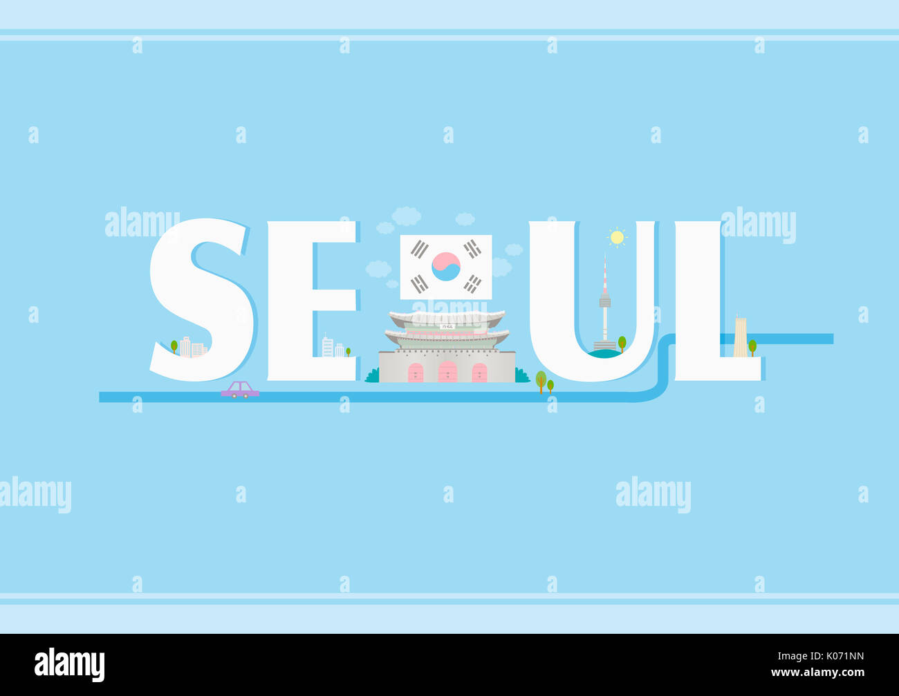 Typography of English letters for SEOUL Stock Photo - Alamy