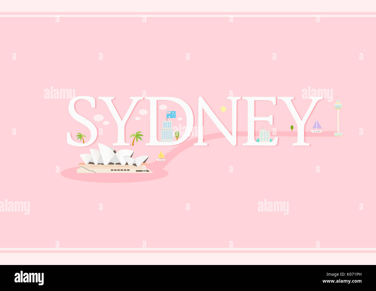 Typographic English letters for SYDNEY Stock Photo - Alamy