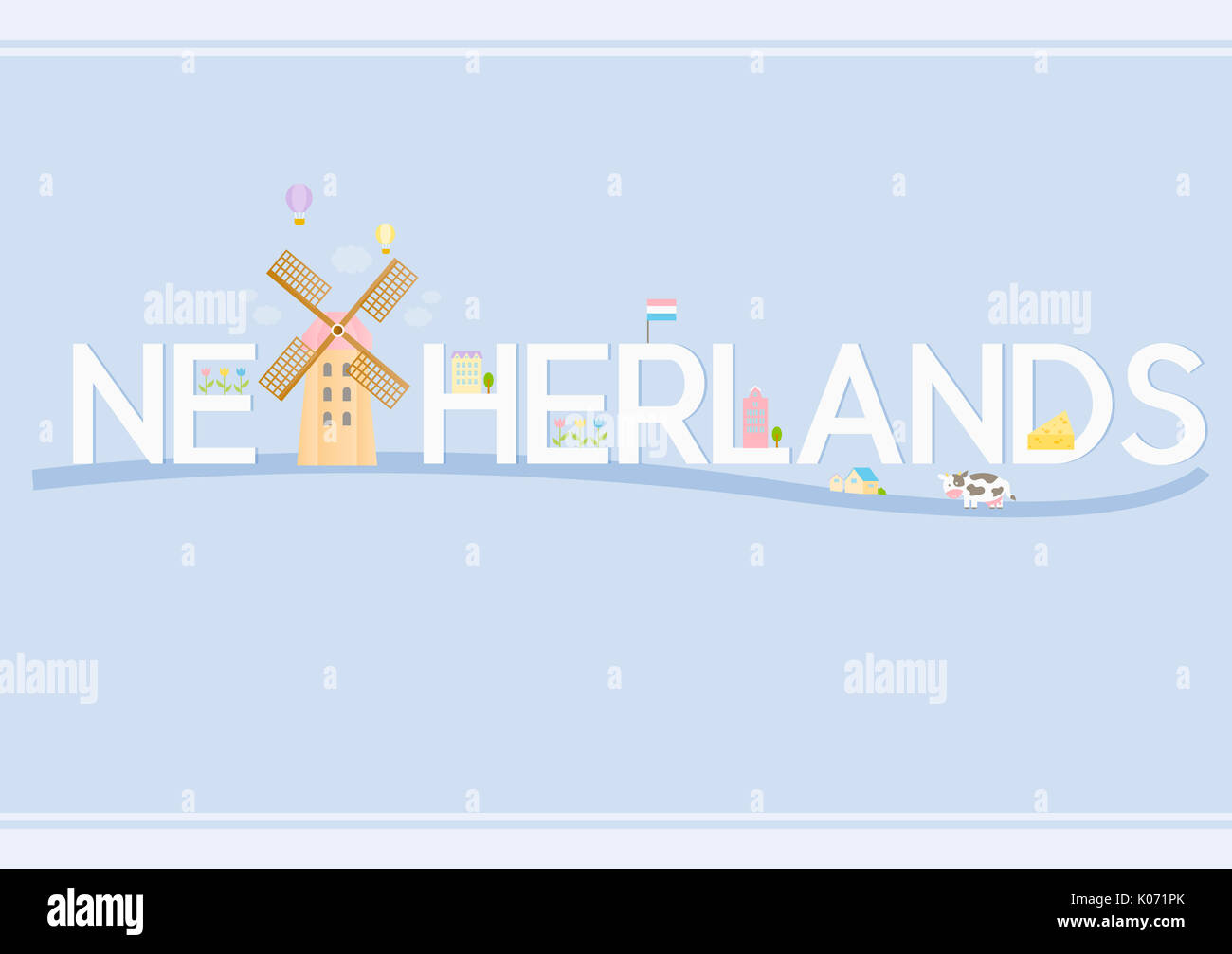 Typographic English letters for Holland Stock Photo - Alamy