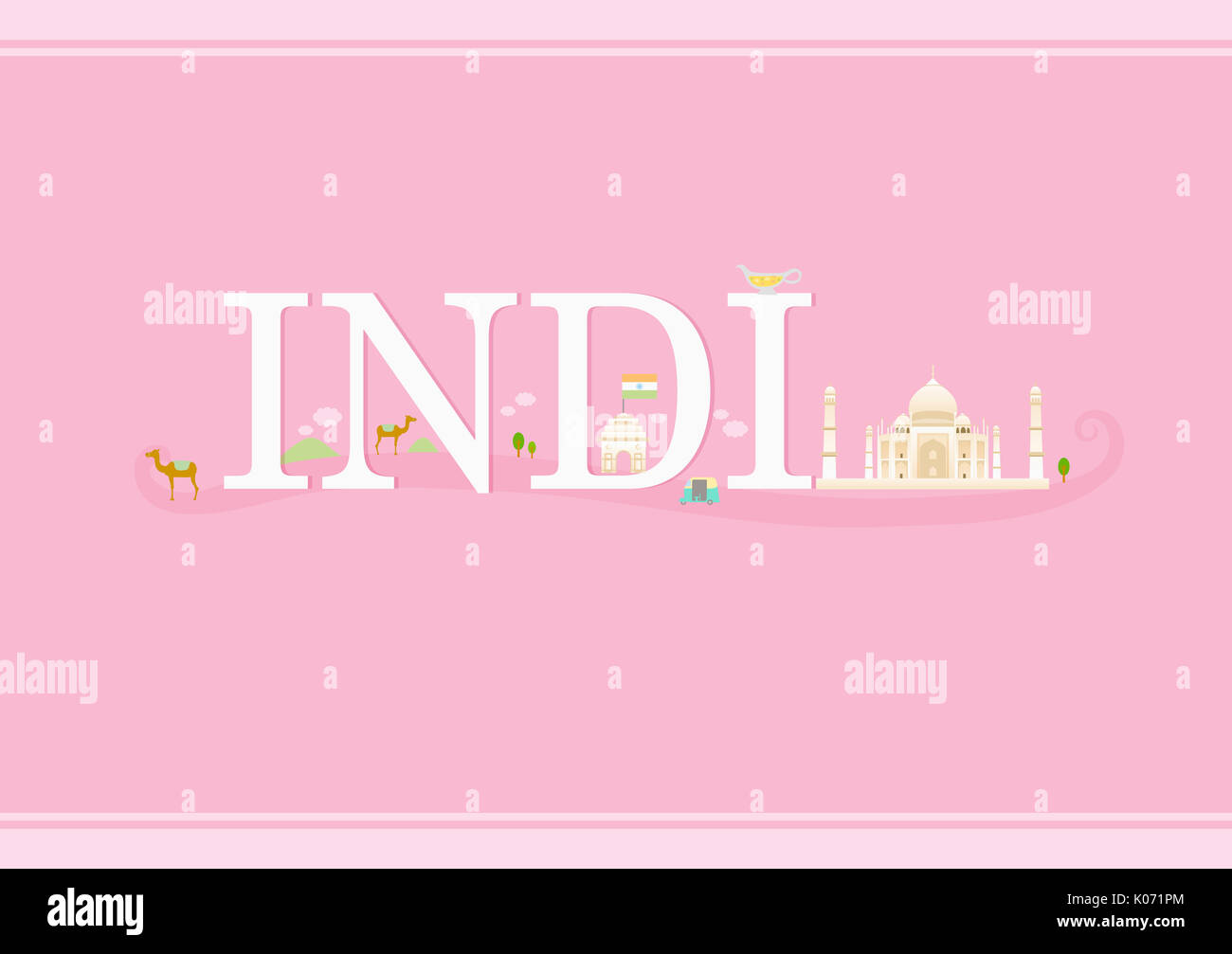 Typographic English letters for INDIA Stock Photo - Alamy