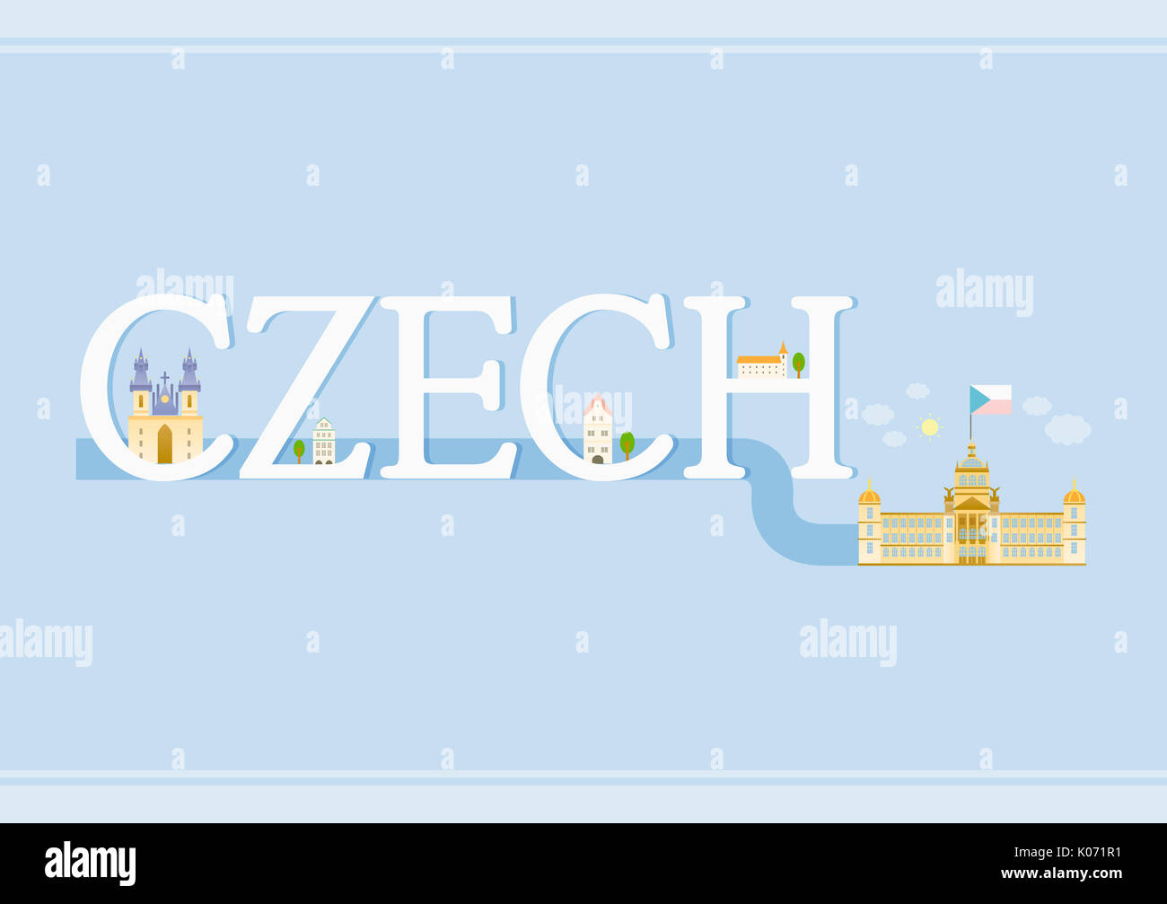 Typographic English letters for CZECH Stock Photo - Alamy
