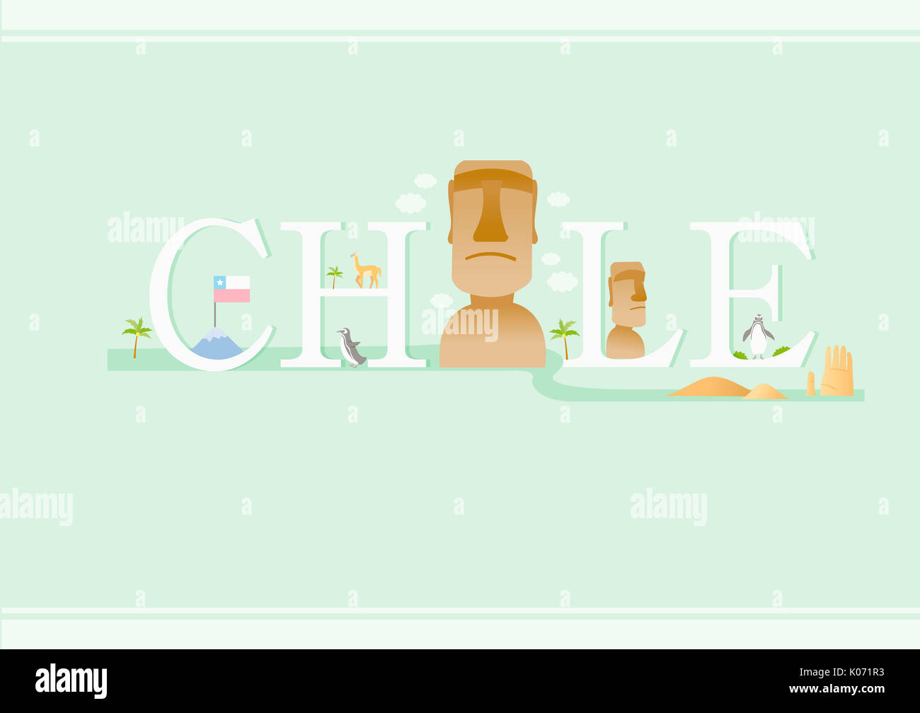 Typographic English letters for CHILE Stock Photo - Alamy