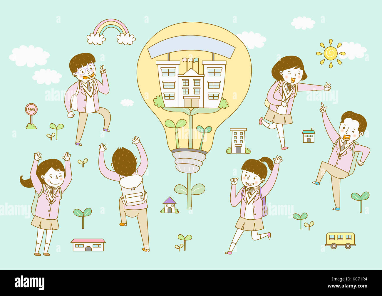 Illustration student starting new semester hi-res stock photography and ...