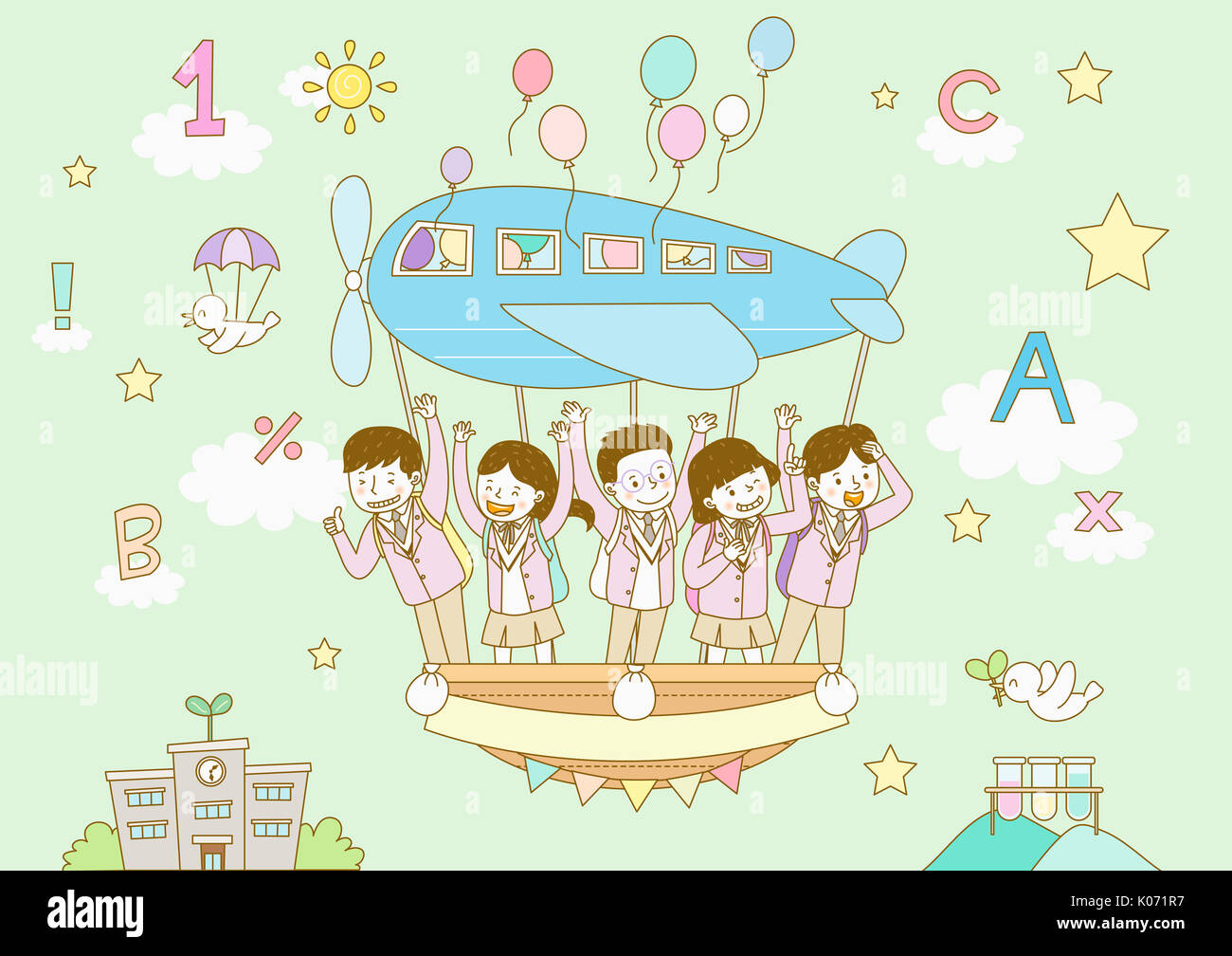 Illustration student starting new semester hi-res stock photography and ...