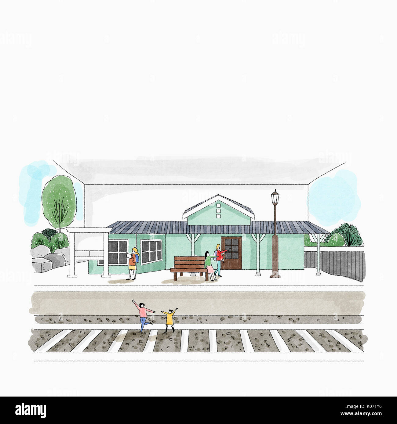 Korean landmark, station in Mapo-gu Stock Photo - Alamy