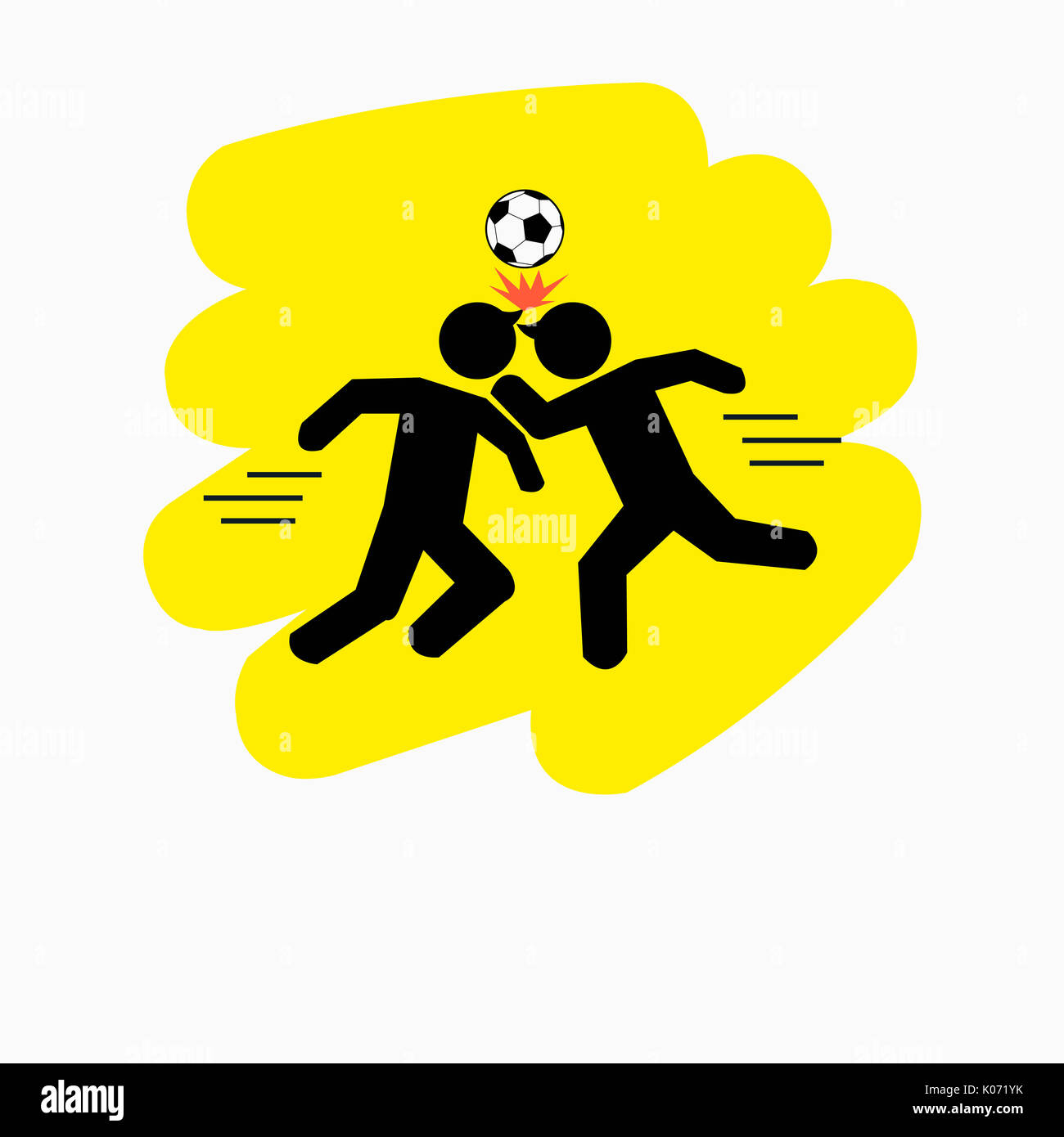 Pictogram icon of two people playing soccer Stock Photo - Alamy