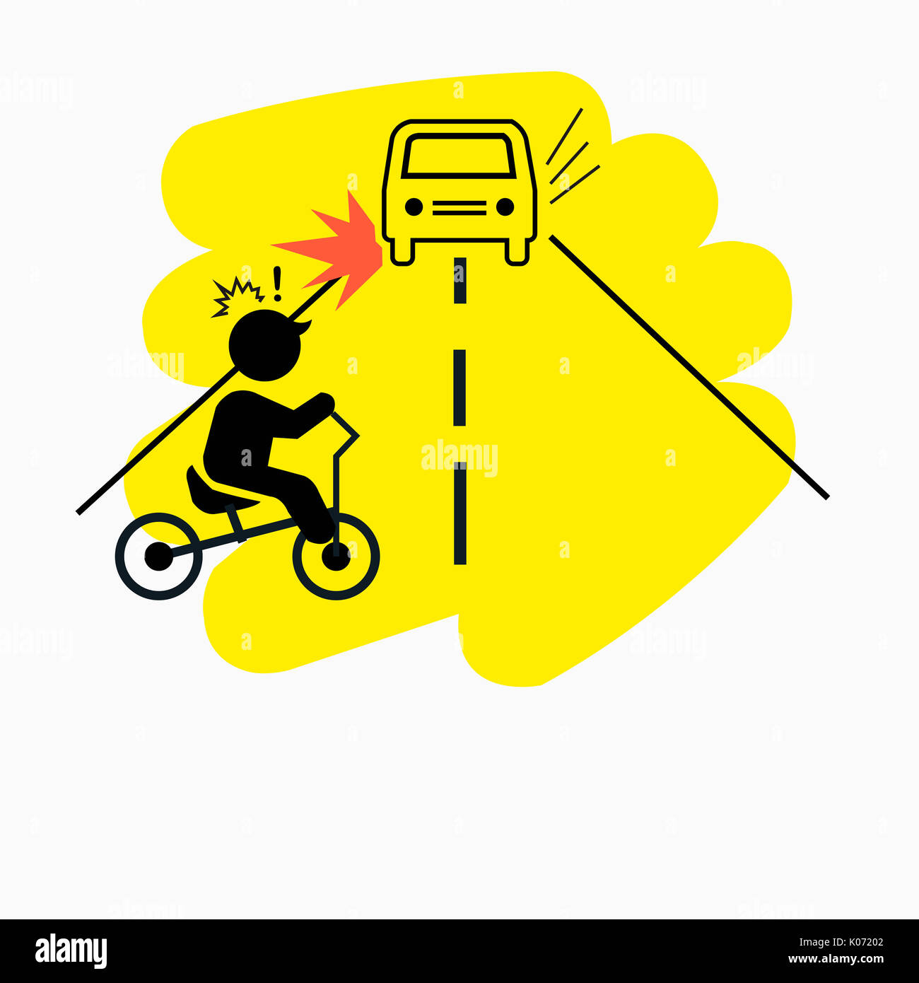 Pictogram icon of child riding a bike Stock Photo - Alamy