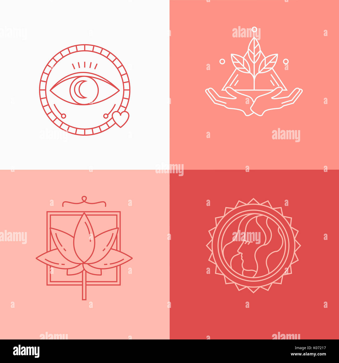 Symbols of beauty treatment Stock Photo - Alamy