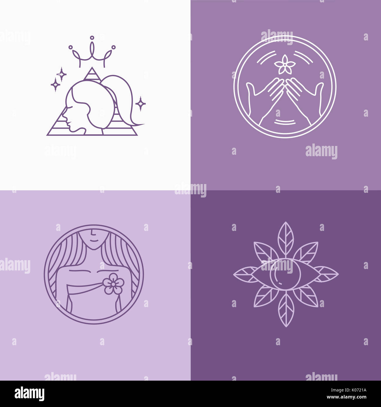 Symbols of beauty treatment Stock Photo - Alamy