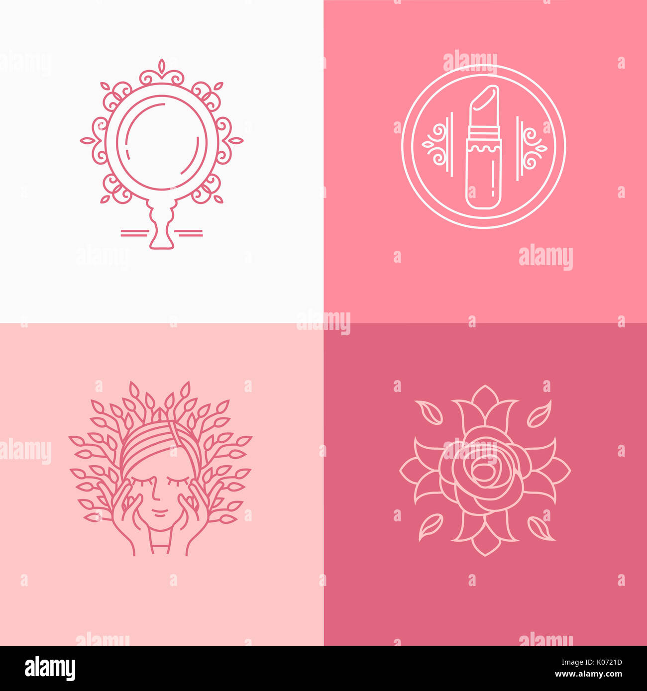 Symbols of beauty treatment Stock Photo - Alamy