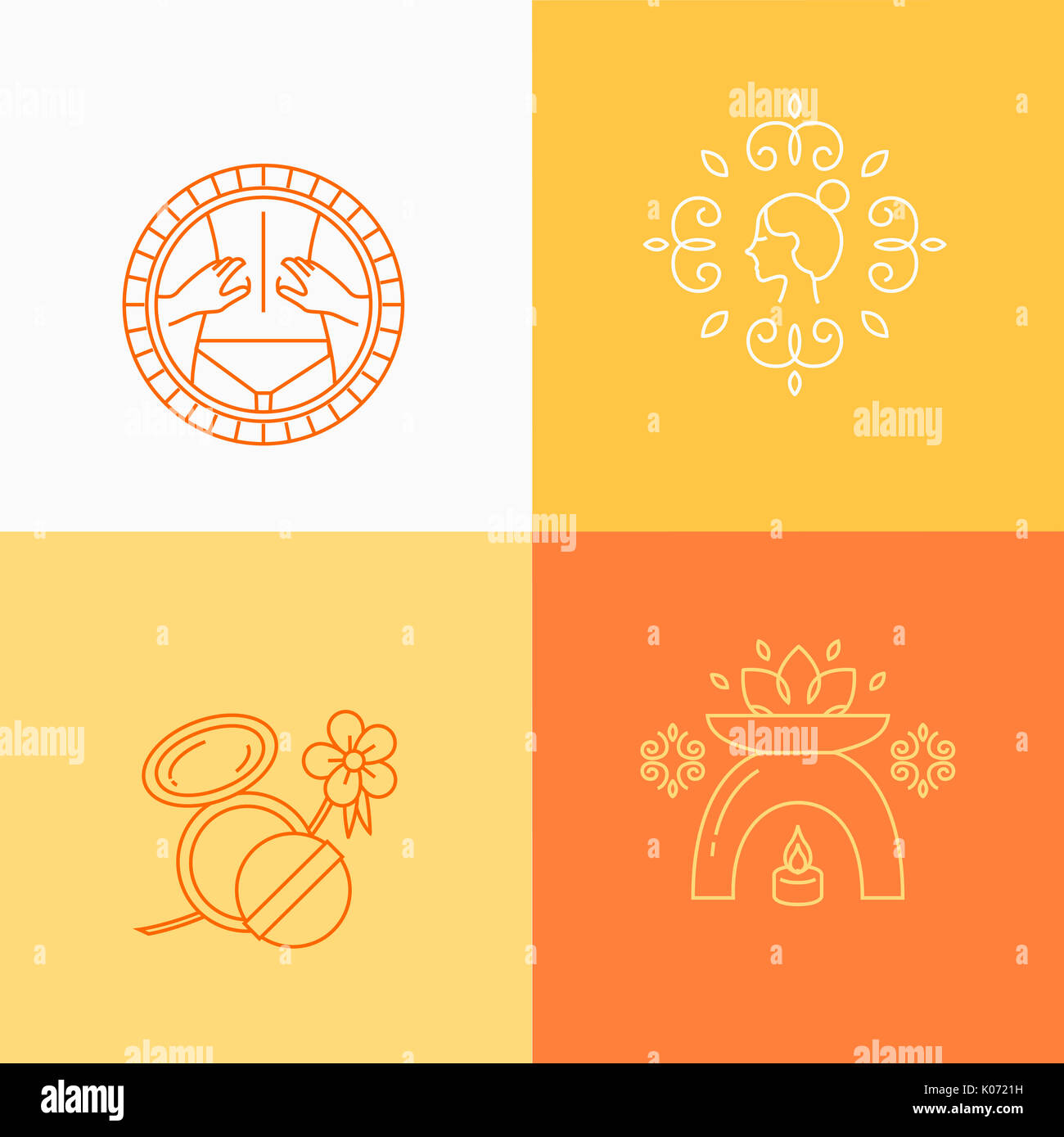 Symbols of beauty treatment Stock Photo - Alamy