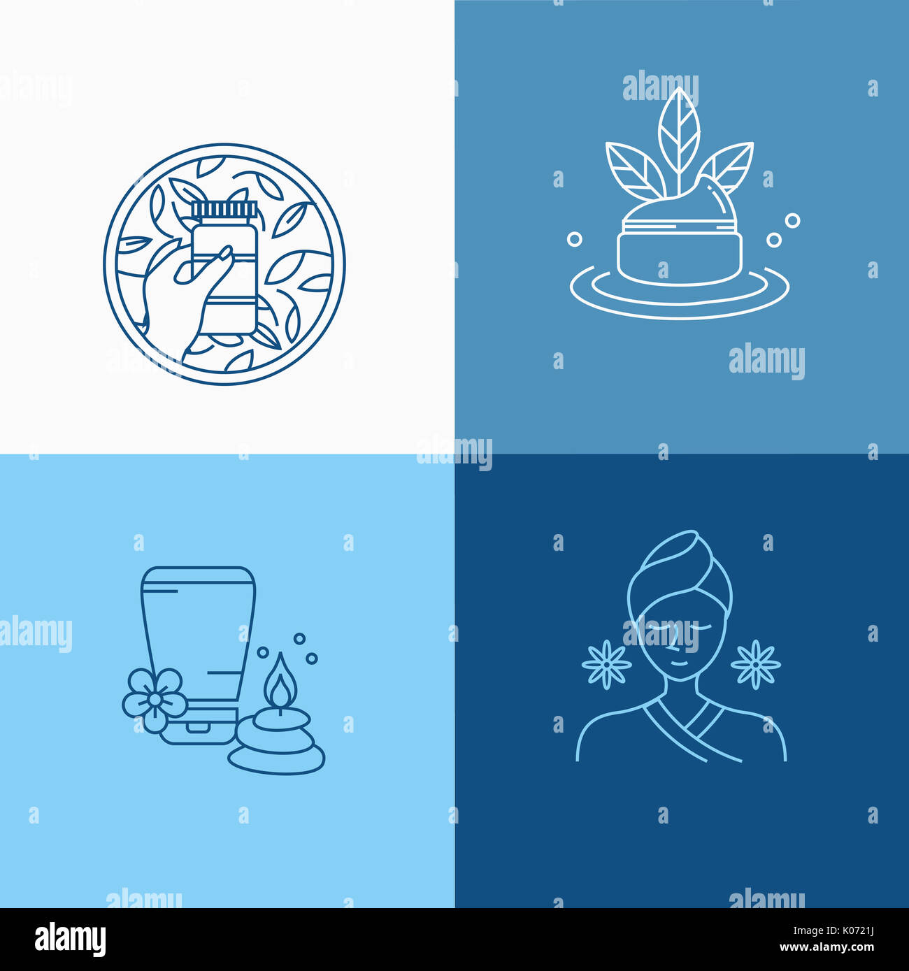 Symbols of beauty treatment Stock Photo - Alamy