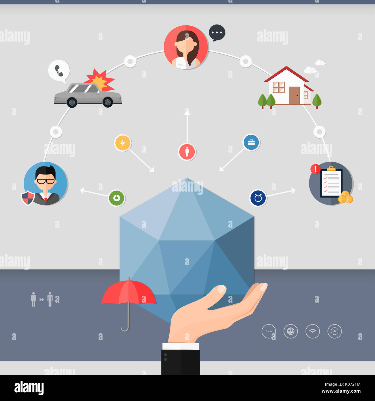 Illustration representing insurance hi-res stock photography and images ...