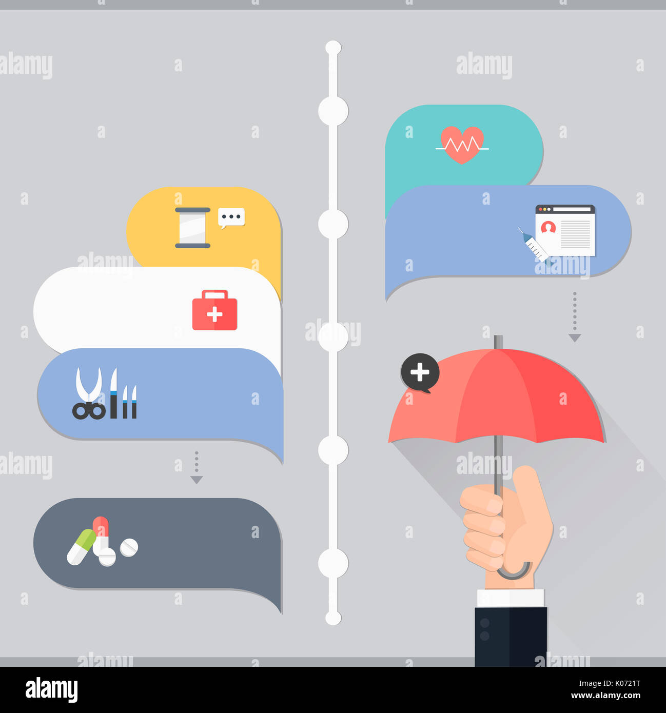 Infographic related to health insurance Stock Photo - Alamy