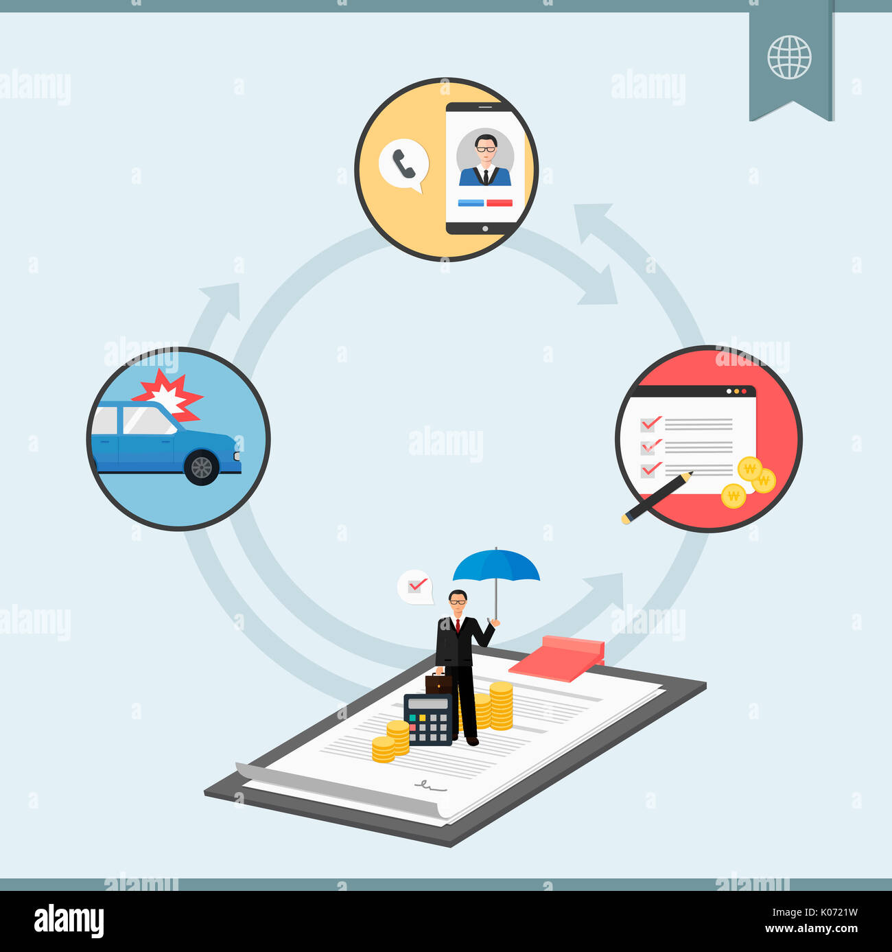 Illustration representing insurance Stock Photo - Alamy