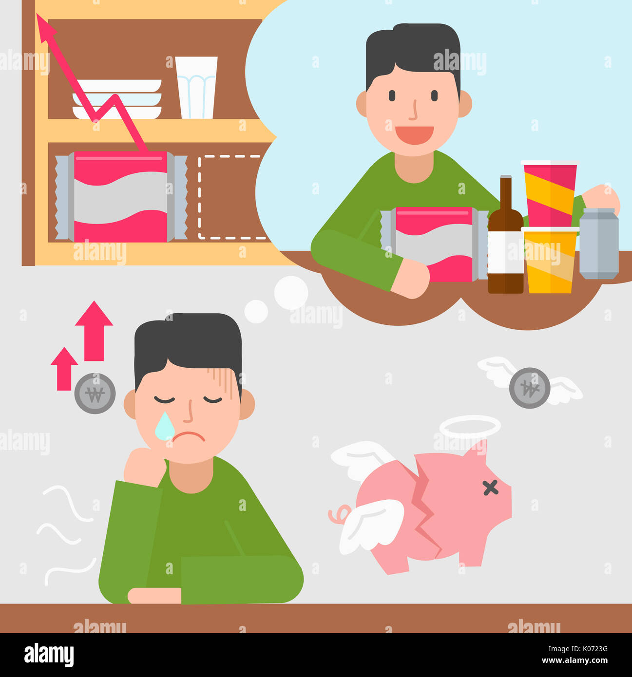 Crisis of poor economic situation Stock Photo - Alamy