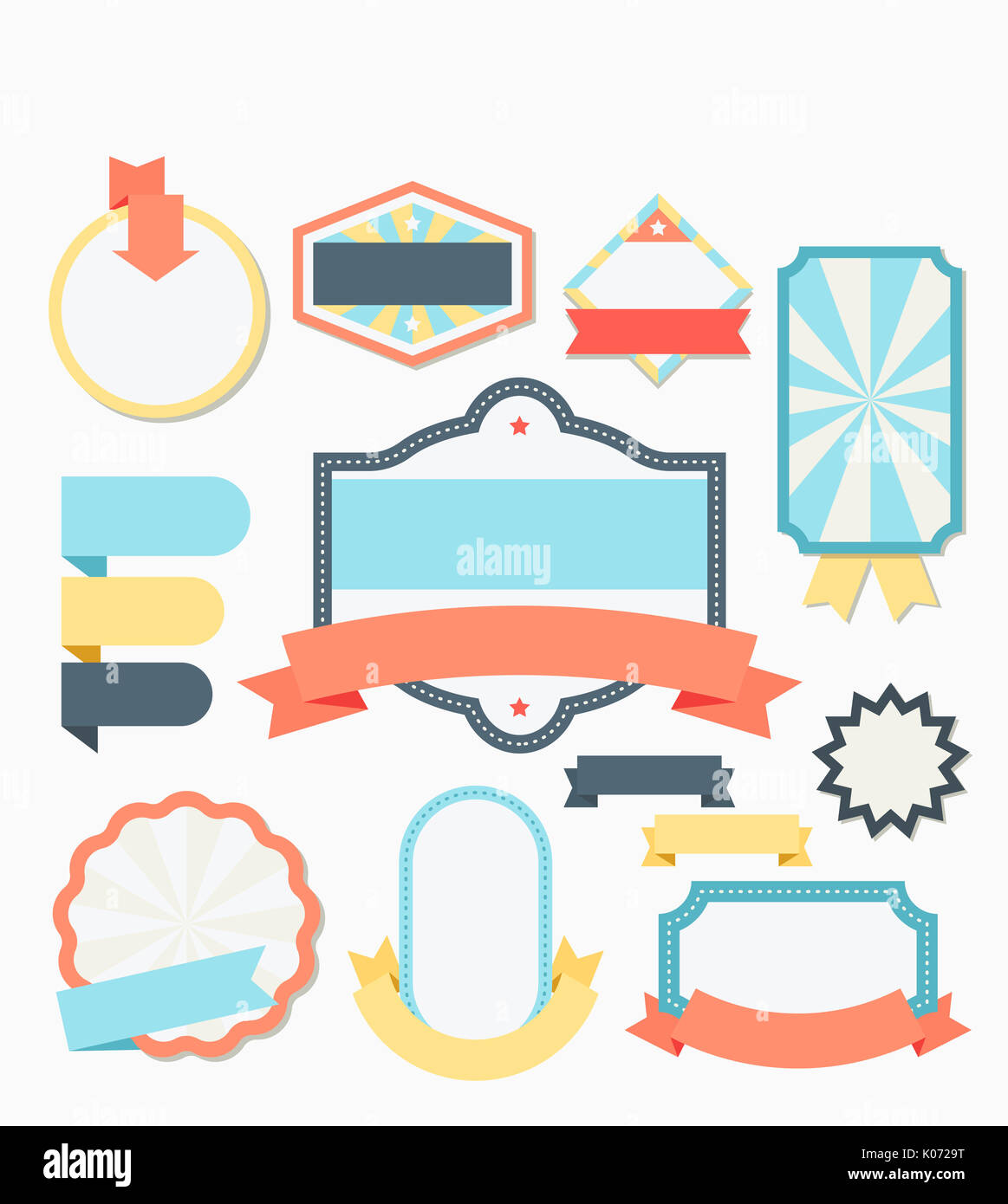 Various label stickers Stock Photo - Alamy