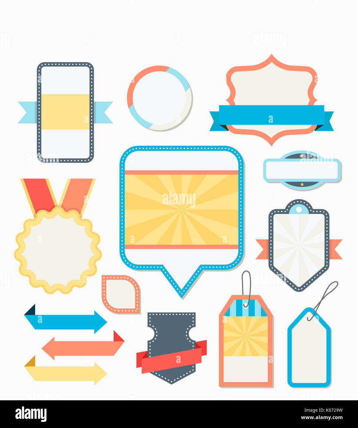 Various label stickers and tags Stock Photo - Alamy