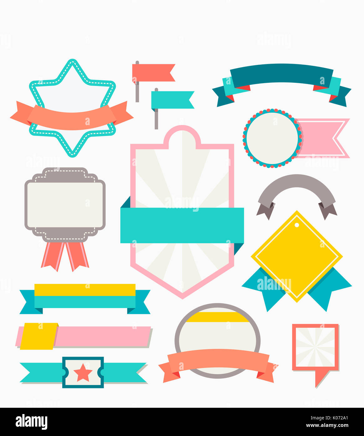 Various label stickers Stock Photo - Alamy