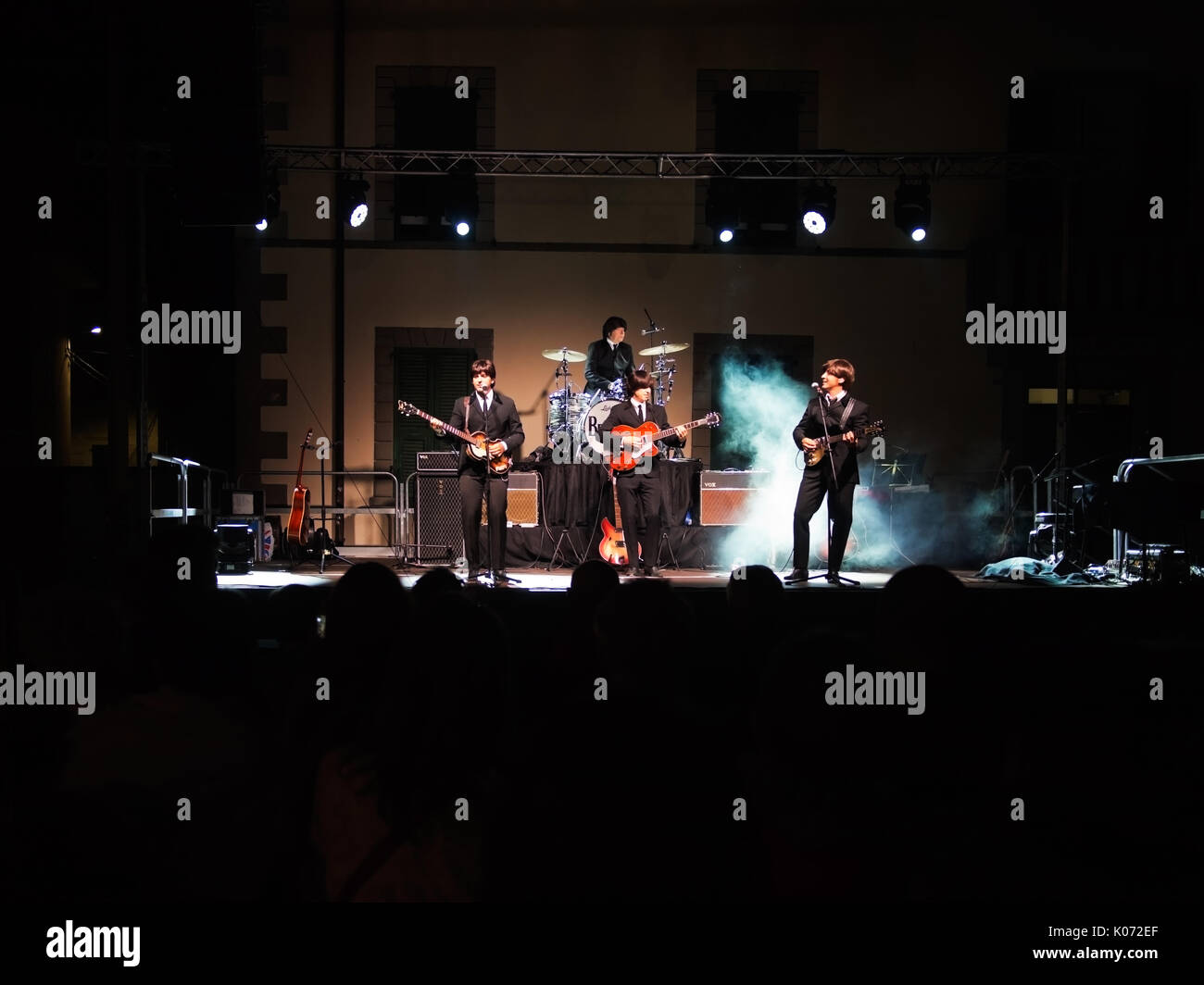 The Beatbox, Beatles tribute band, Italy. Fivizzano 13 Aug 2017 Stock ...