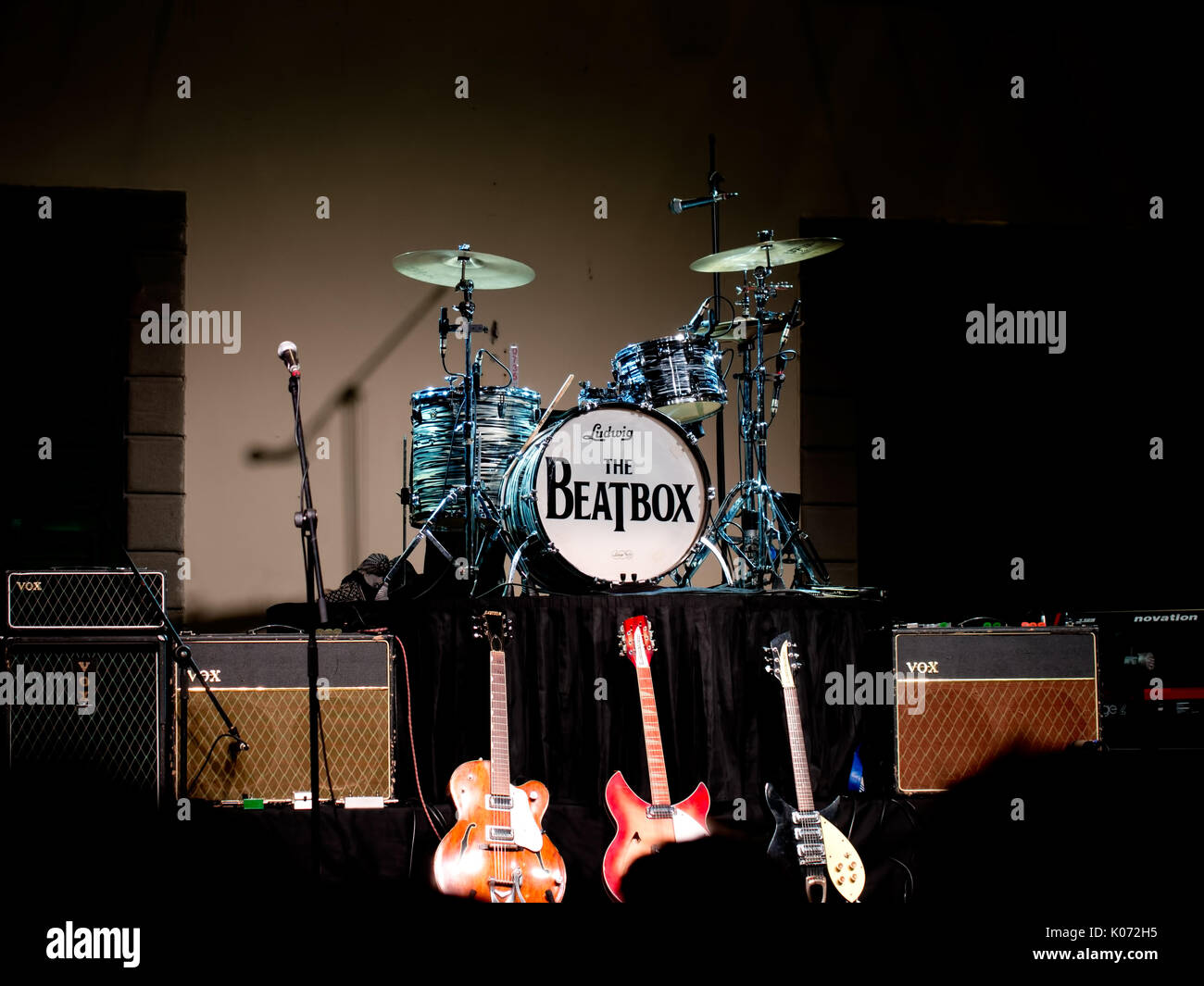 The Beatbox, Beatles tribute band, Italy. Fivizzano 13 Aug 2017 Stock ...