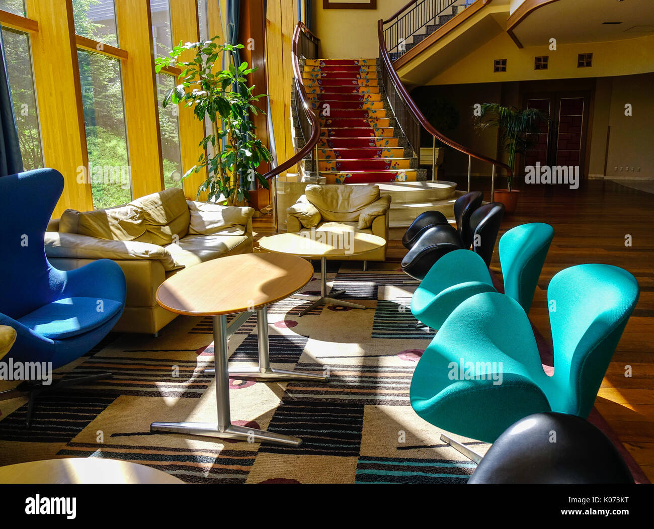 Sakata, Japan - May 19, 2017. Living room interior with chairs at ...