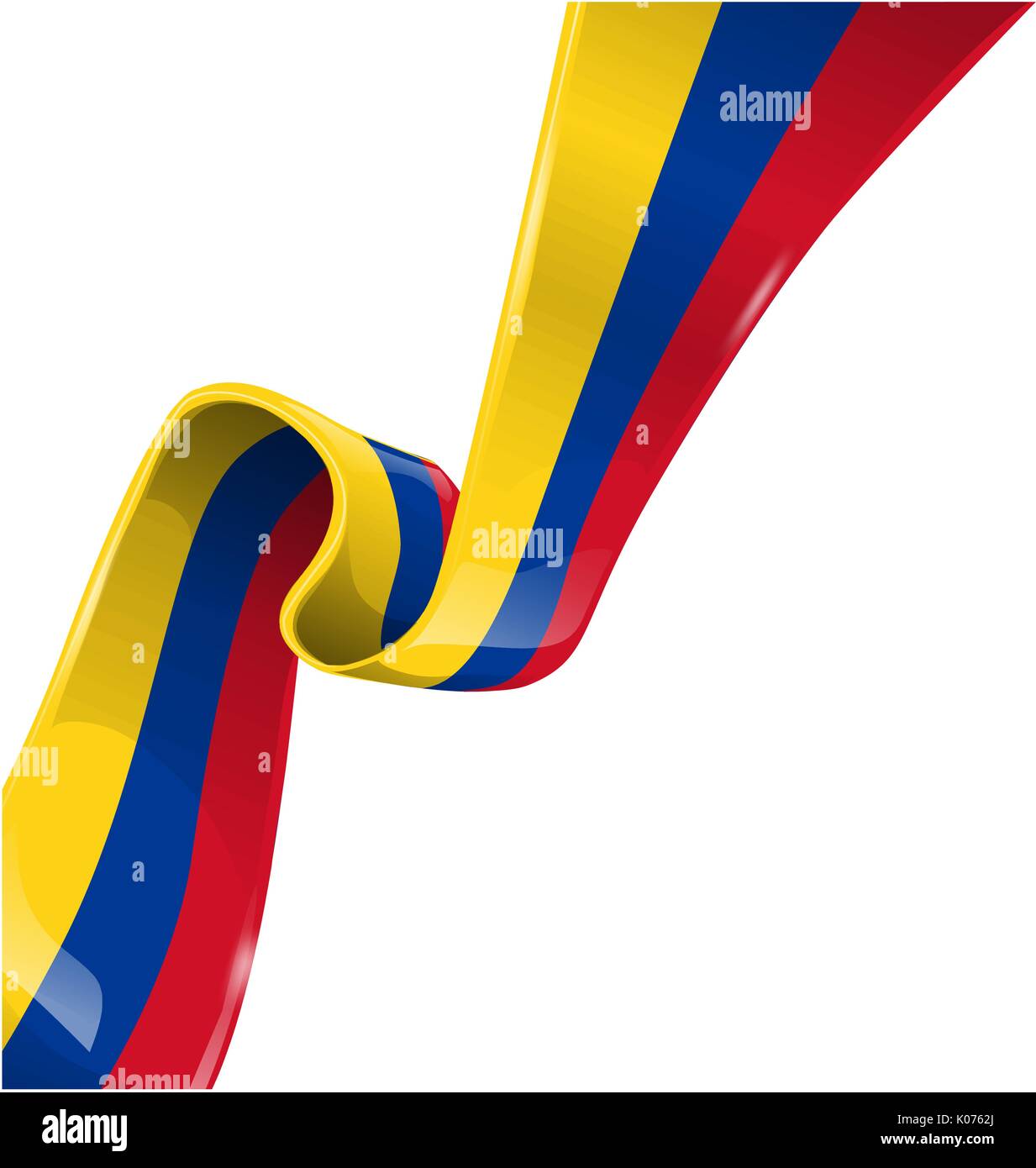 colombia ribbon flag on white background Stock Vector Image & Art - Alamy