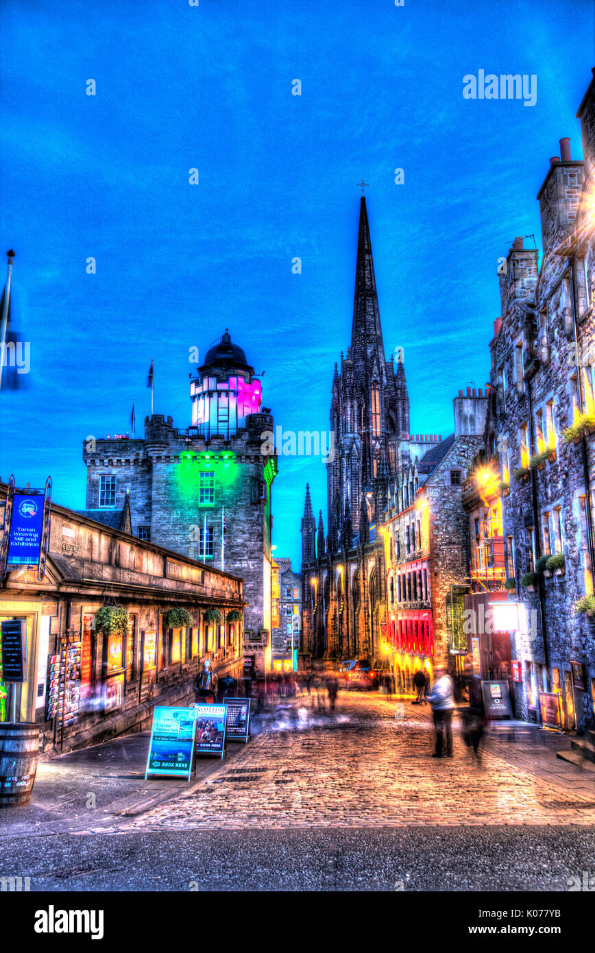 Edinburgh at night hi-res stock photography and images - Alamy