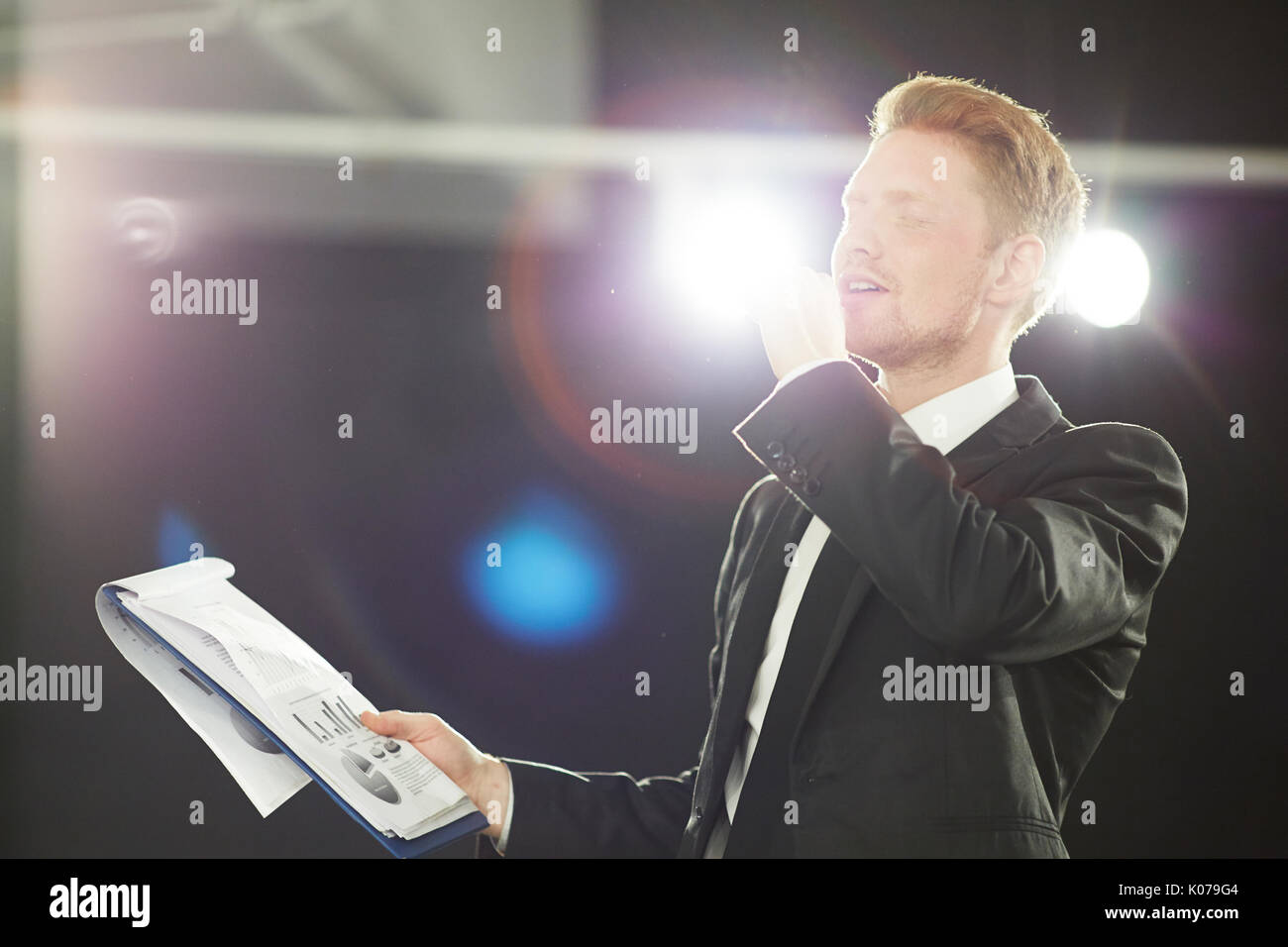 Young Speaker Rehearsing Speech Stock Photo - Alamy