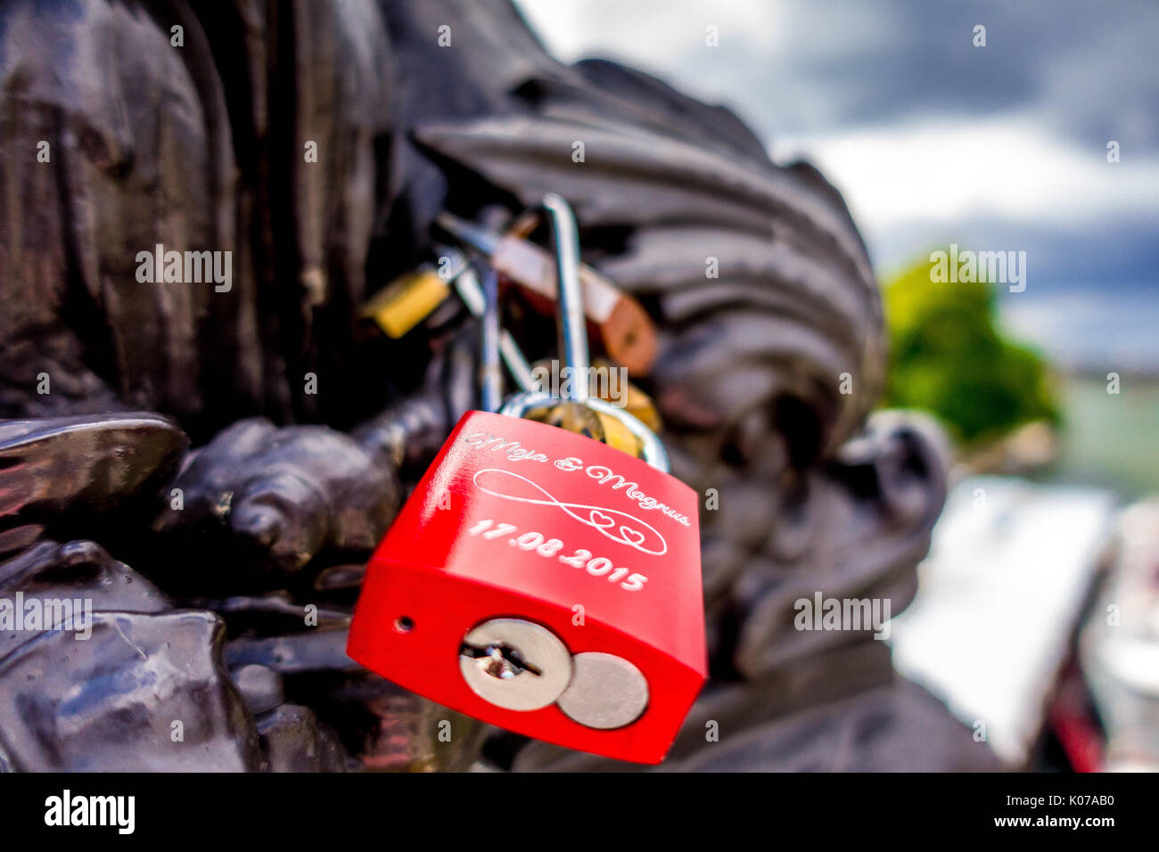 Paris love locks on a bridge in Paris Stock Photo - Alamy