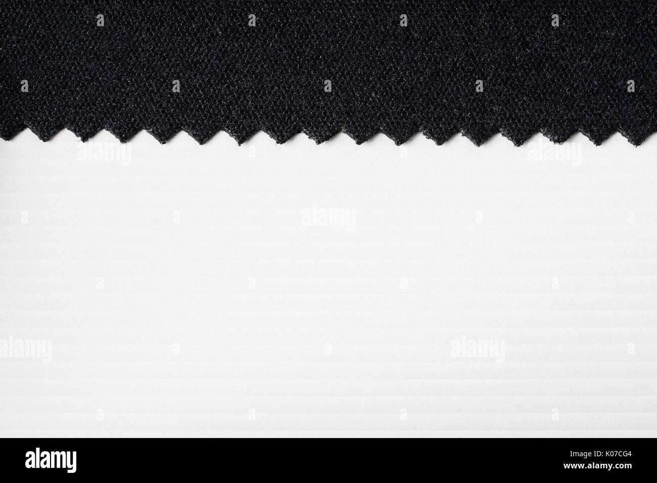 Striped embossed paper and fabric. White and black background. textile ...