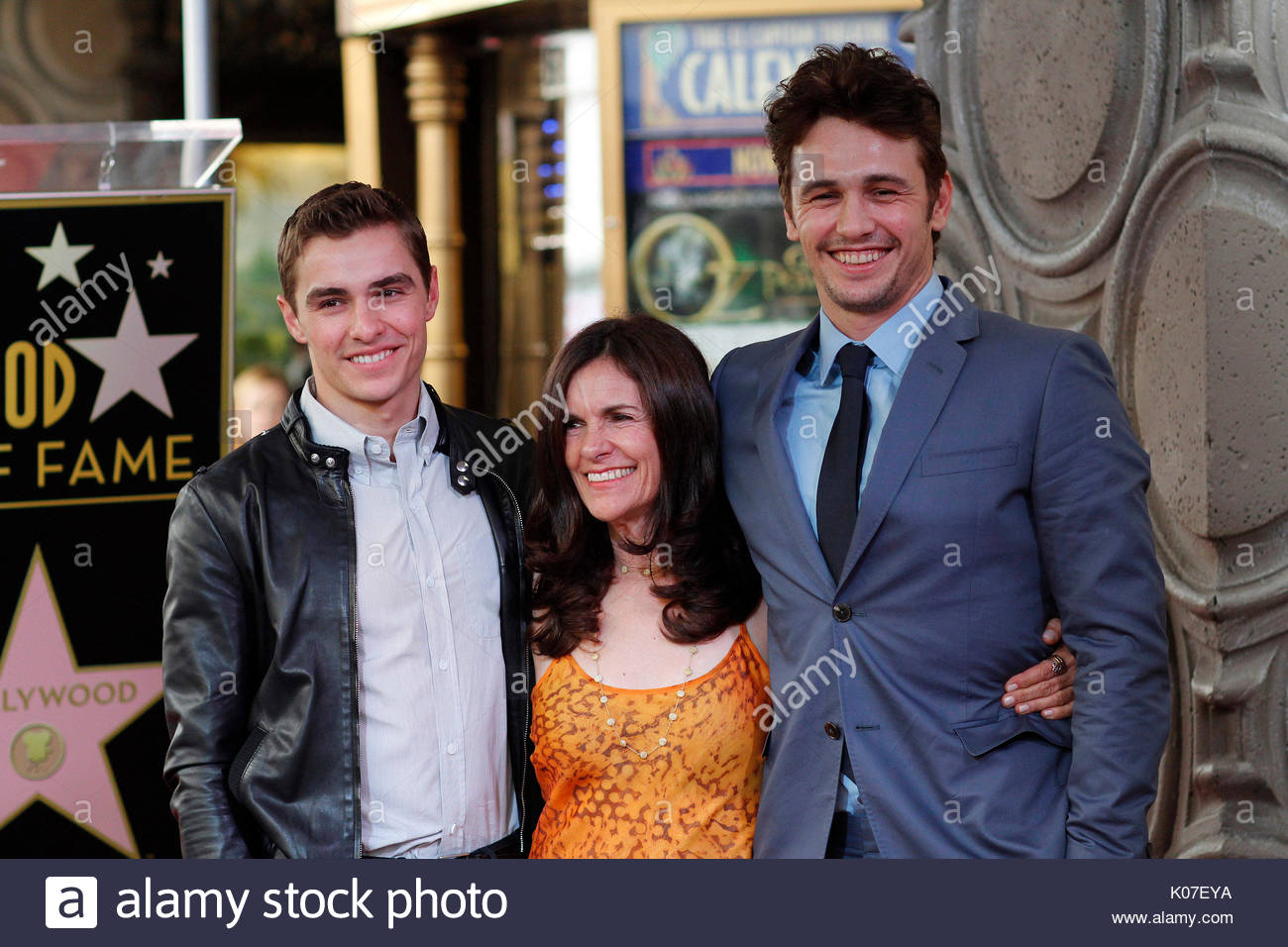 Dave Franco, Betsy Lou Franco andJames Franco. Actor James Franco Stock ...