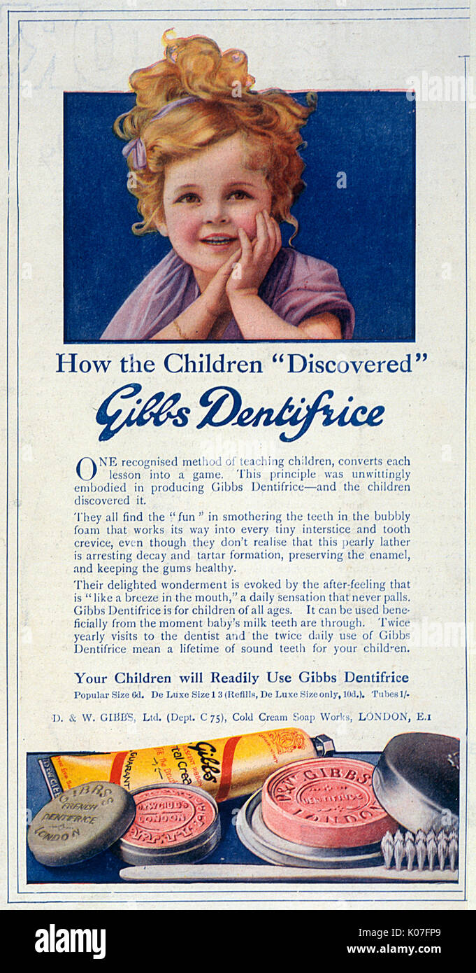 Gibbs toothpaste advert hi-res stock photography and images - Alamy