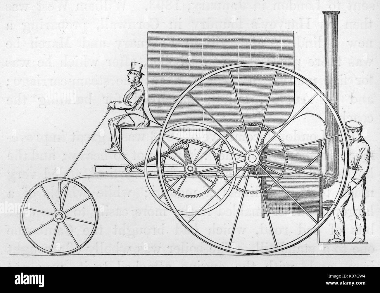 Trevithick steam carriage Black and White Stock Photos & Images - Alamy