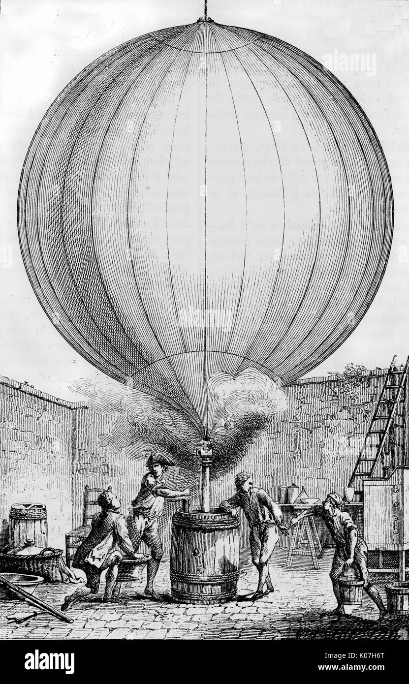 1783 balloon flight hi-res stock photography and images - Alamy