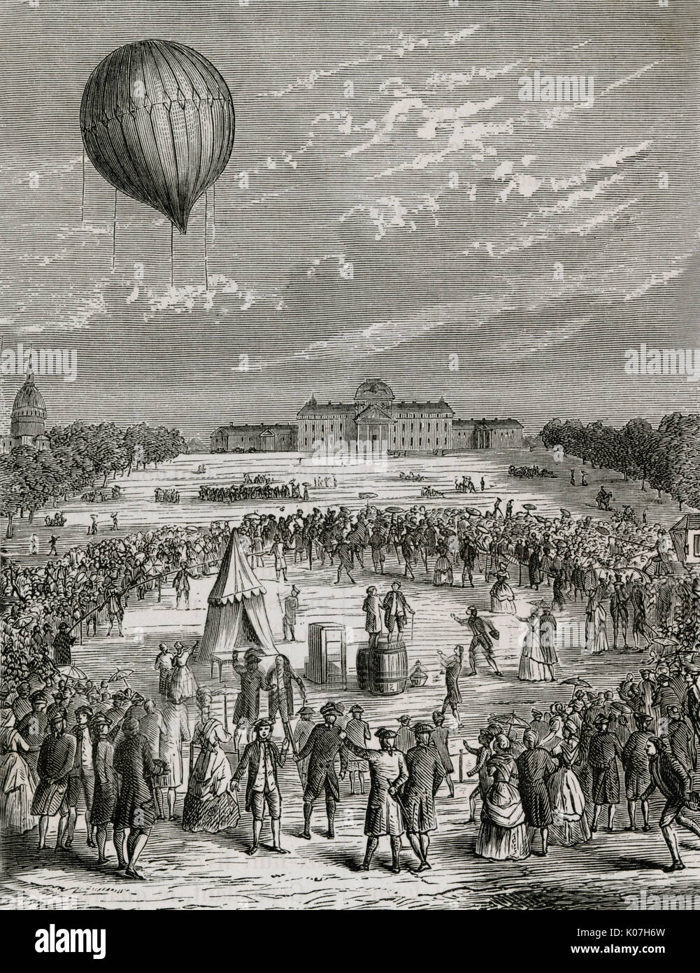 Paris 1783 balloon hi-res stock photography and images - Alamy