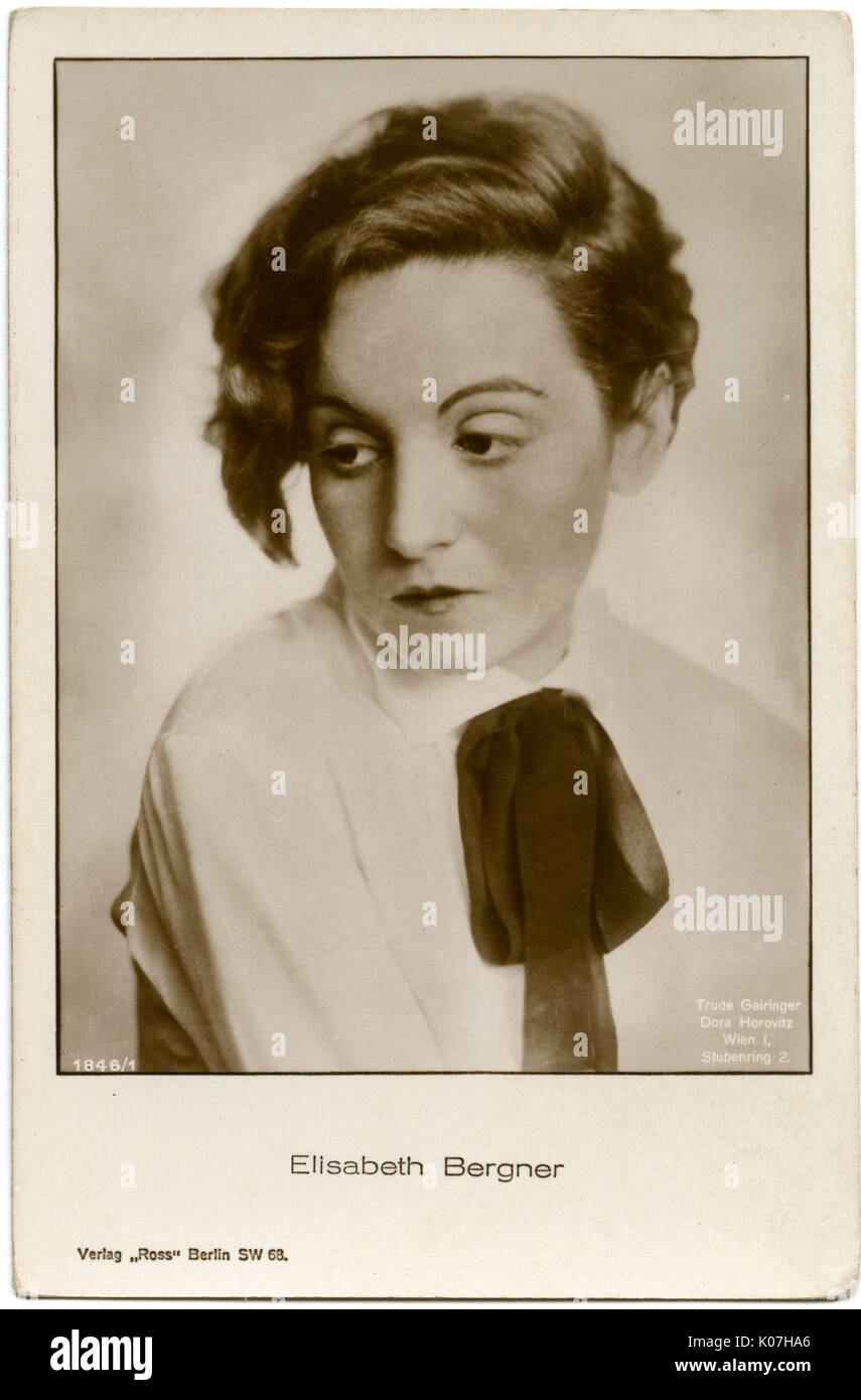 Elisabeth Bergner Elisabeth Bergner Elisabeth High Resolution Stock ...