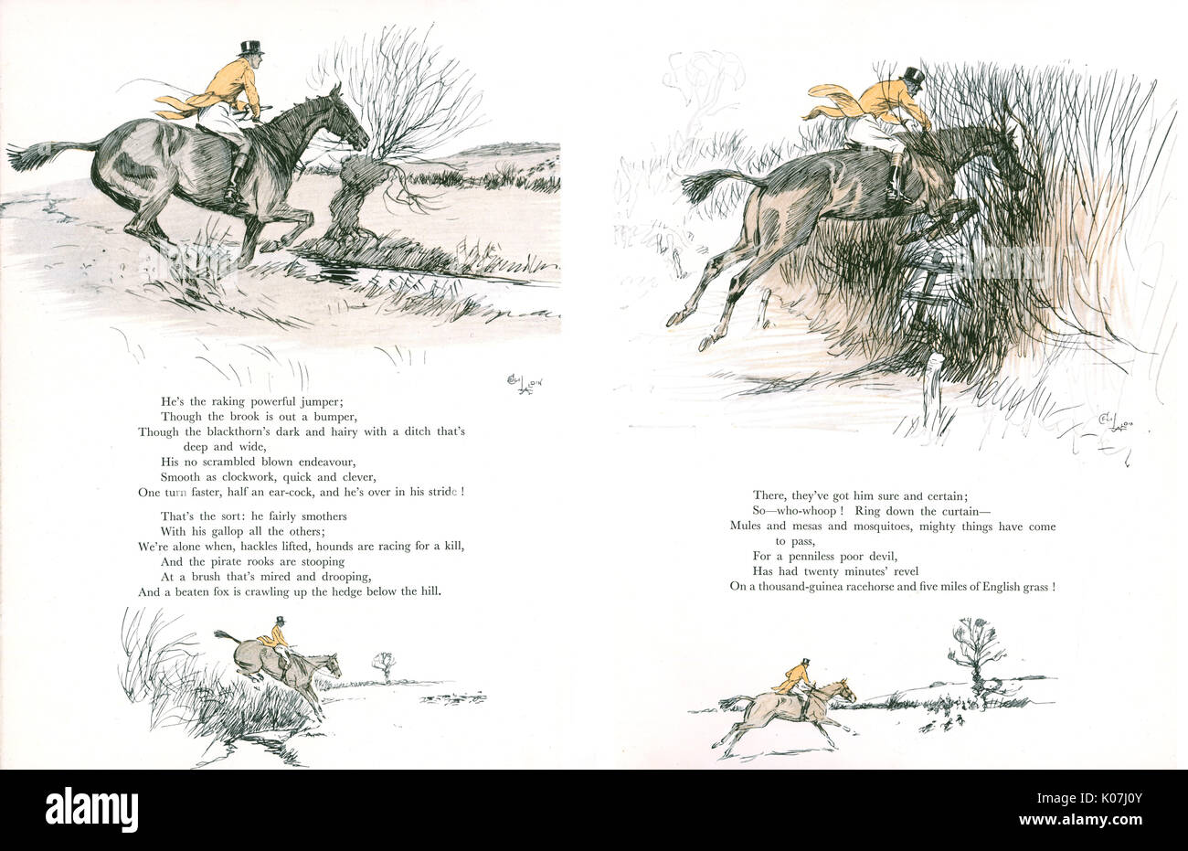 Illustration by Cecil Aldin, Forty Fine Ladies Stock Photo - Alamy