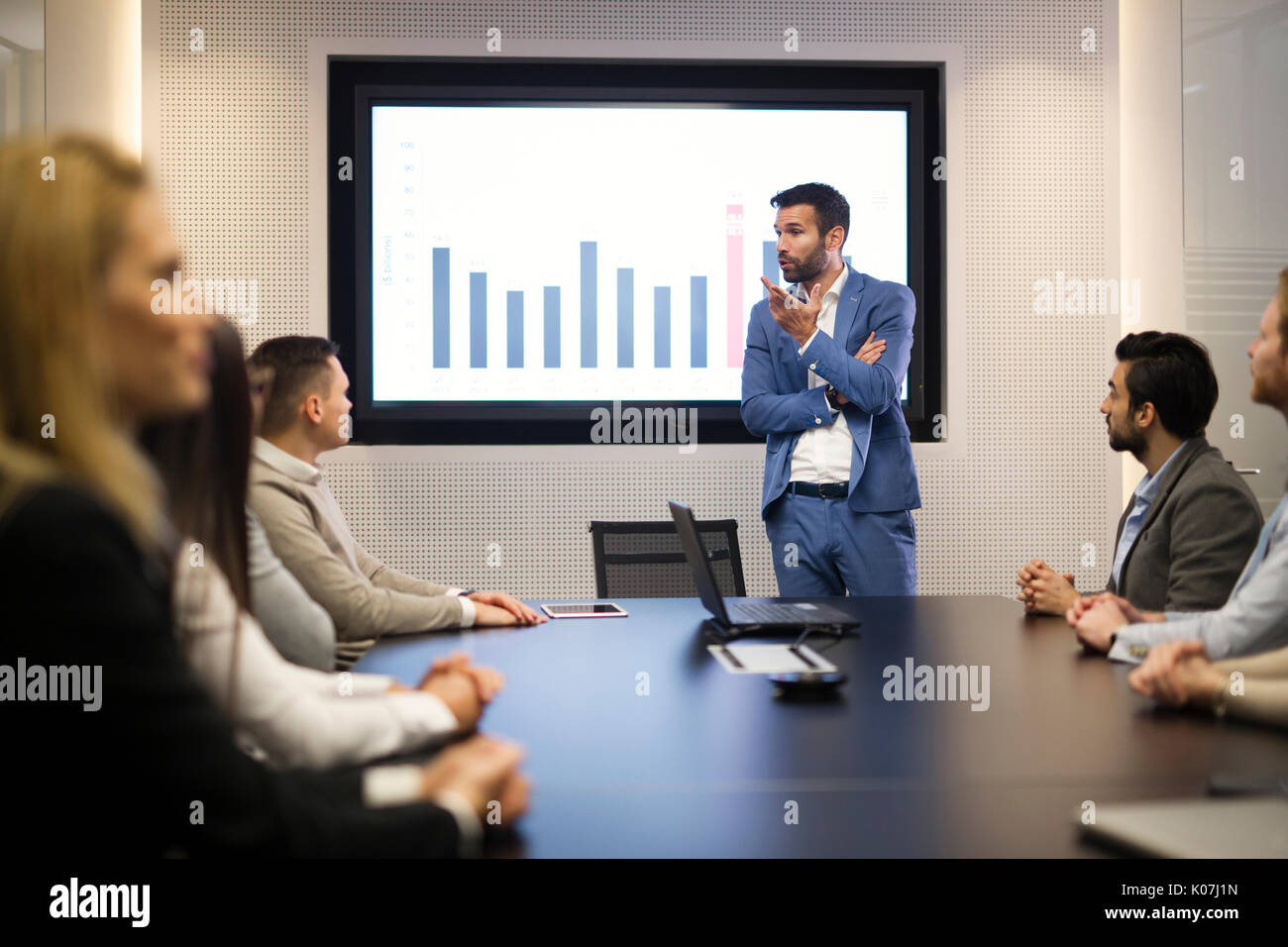 Businessman Presentation Chart High Resolution Stock Photography and ...