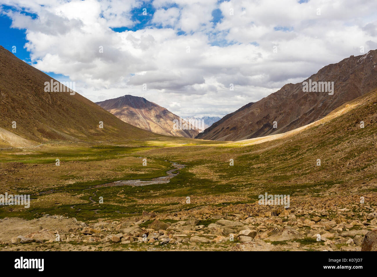 Natural landscape in Leh Ladakh, Jammu and Kashmir, India Stock Photo ...