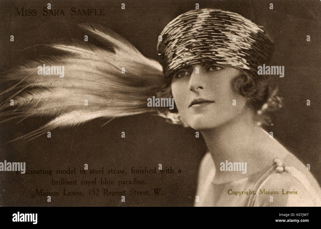 Miss Sara Sample - Modelling hats from Maison Lewis Stock Photo - Alamy
