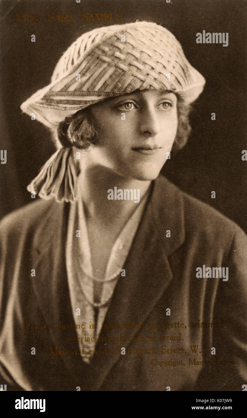 Miss Sara Sample - Modelling hats from Maison Lewis Stock Photo - Alamy