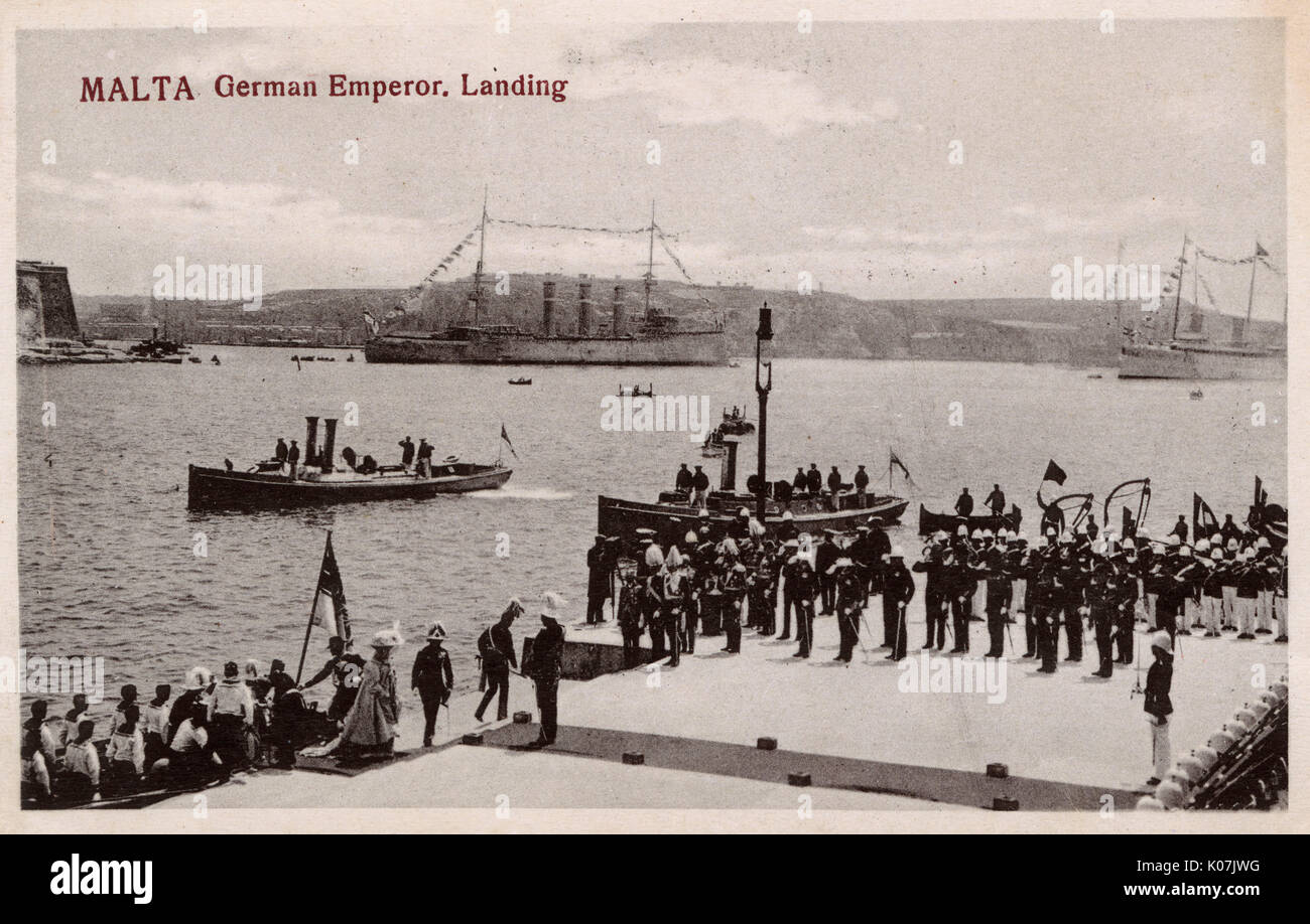 German Emperor Kaiser Wilhelm II landing in Malta Stock Photo - Alamy
