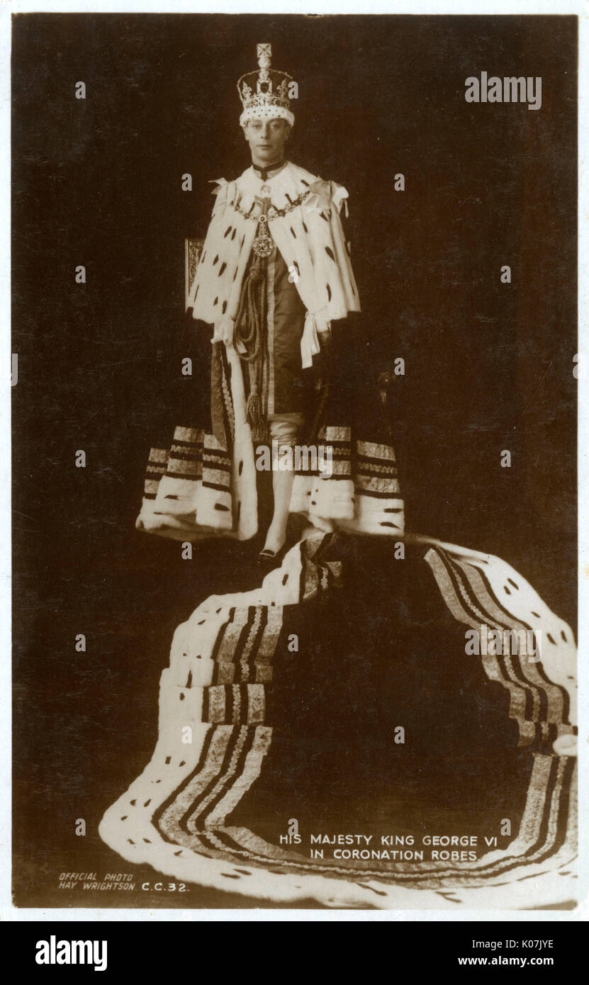 King George VI in his coronation robes Stock Photo - Alamy